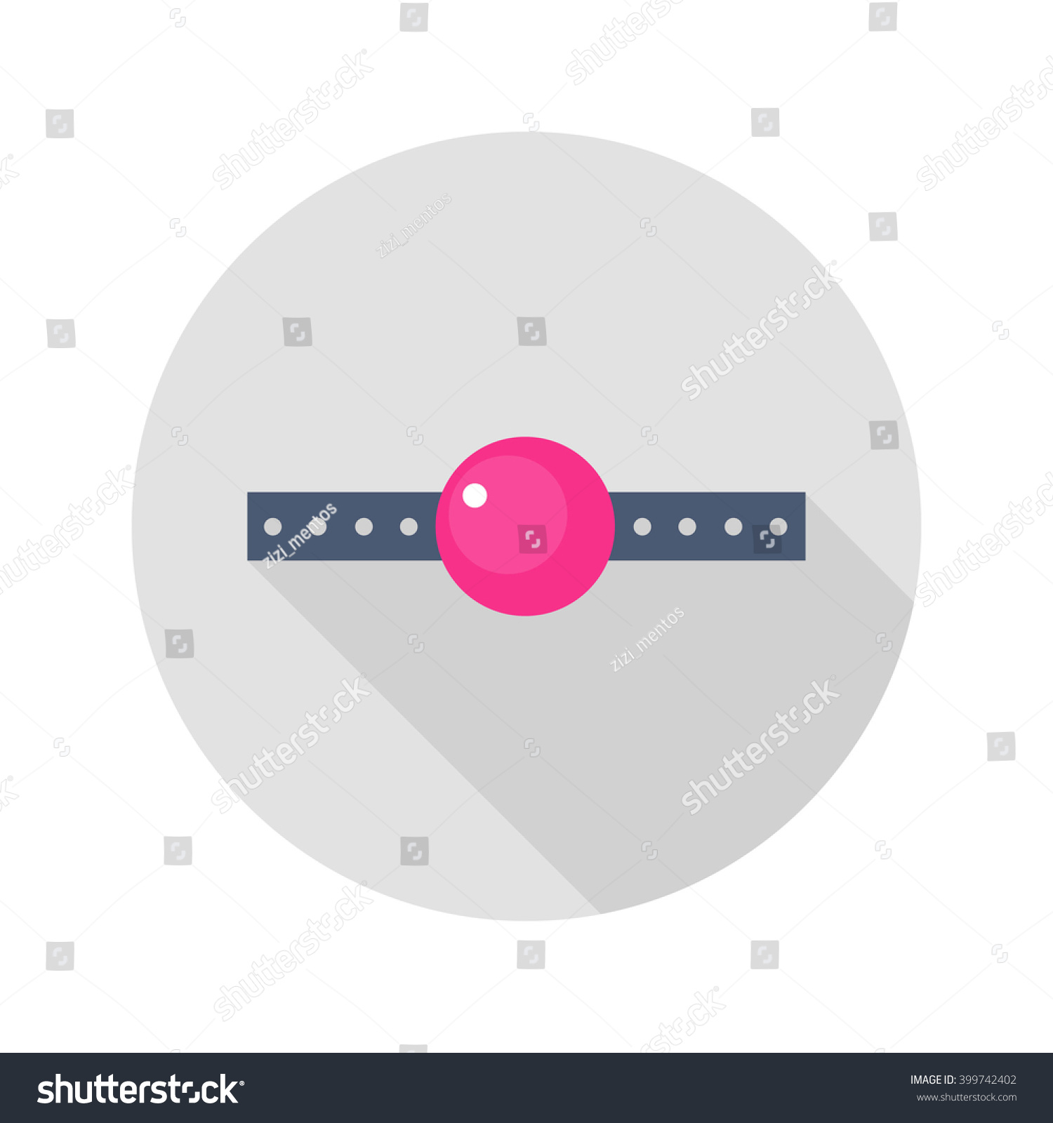 Ball Gag Icon Vector Illustration Stock Vector (Royalty Free) 399742402