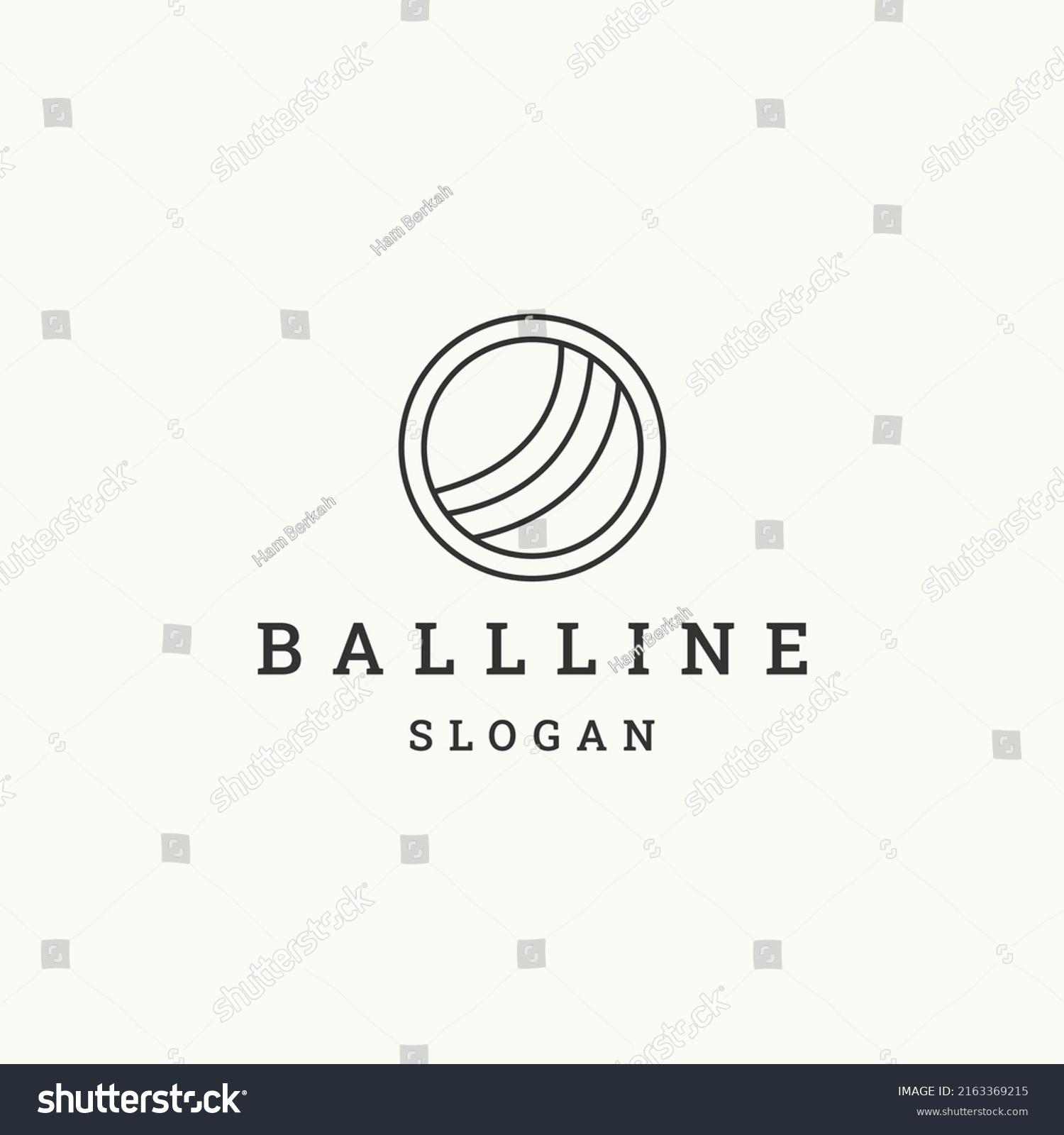 Ball Logo Icon Flat Design Template Stock Vector (Royalty Free ...