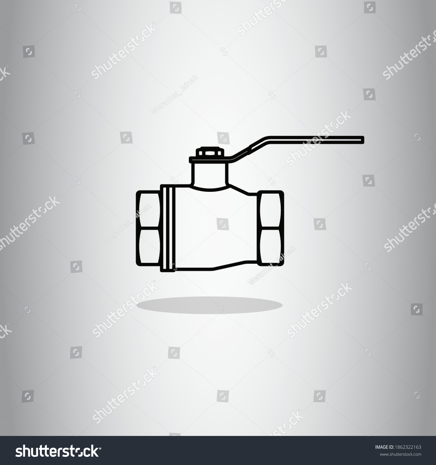 Ball Valve Con Vector Illustration: เวกเตอร์สต็อก (ปลอดค่าลิขสิทธิ์ ...