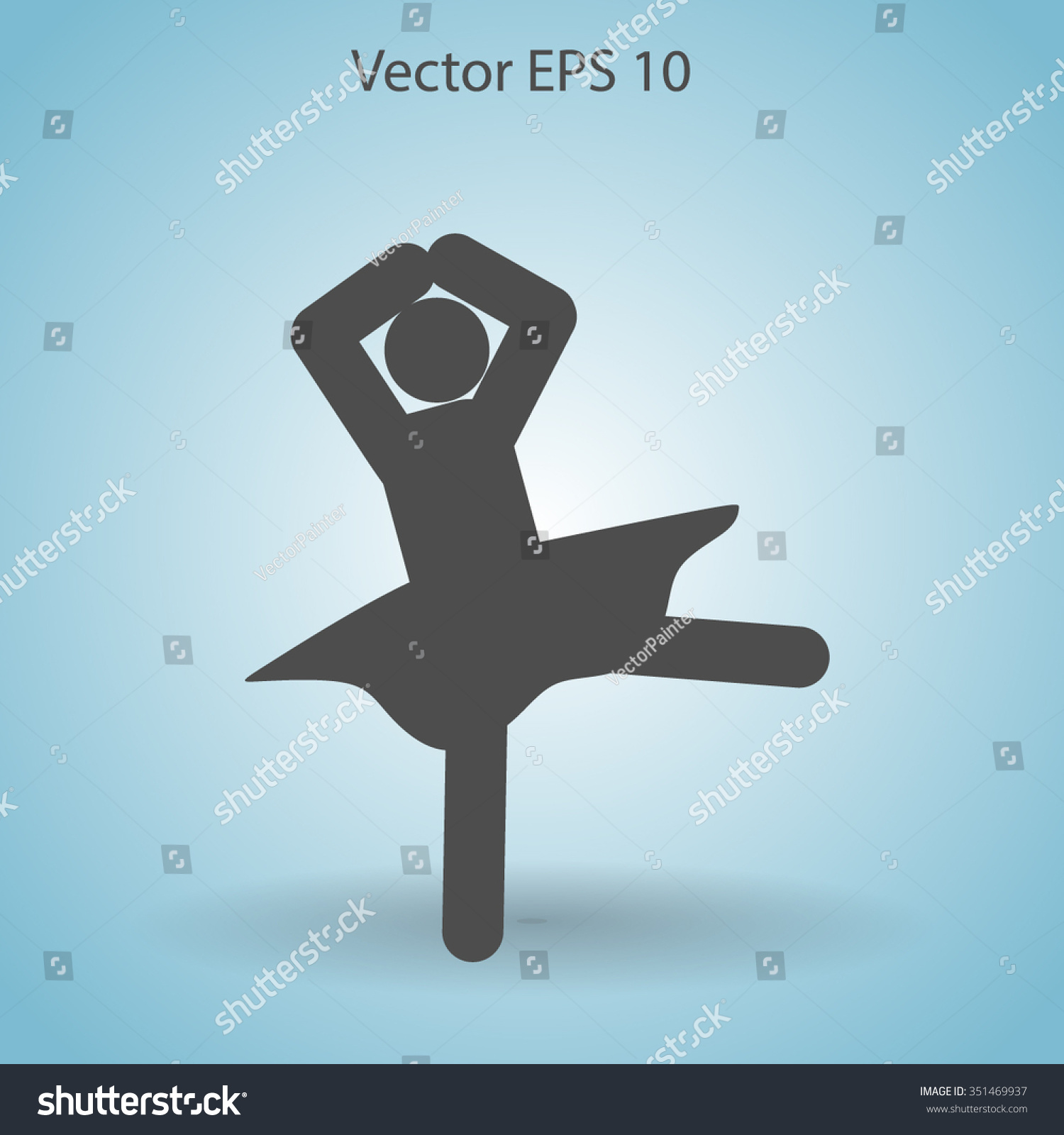 Ballerina Vector Icon Stock Vector (Royalty Free) 351469937 | Shutterstock