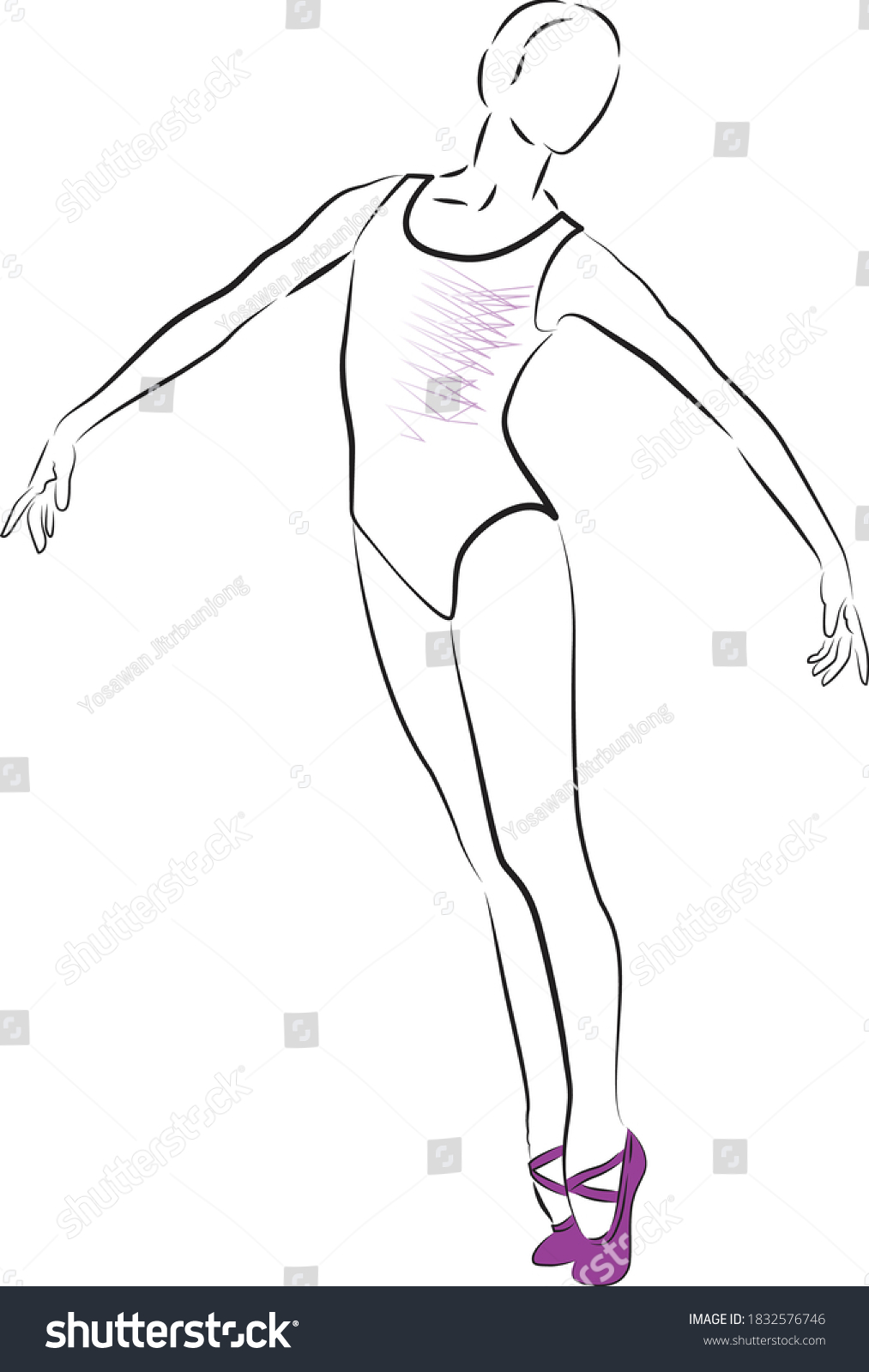 Ballet Dancer Ballerina Dance Dancing Stock Vector (Royalty Free ...