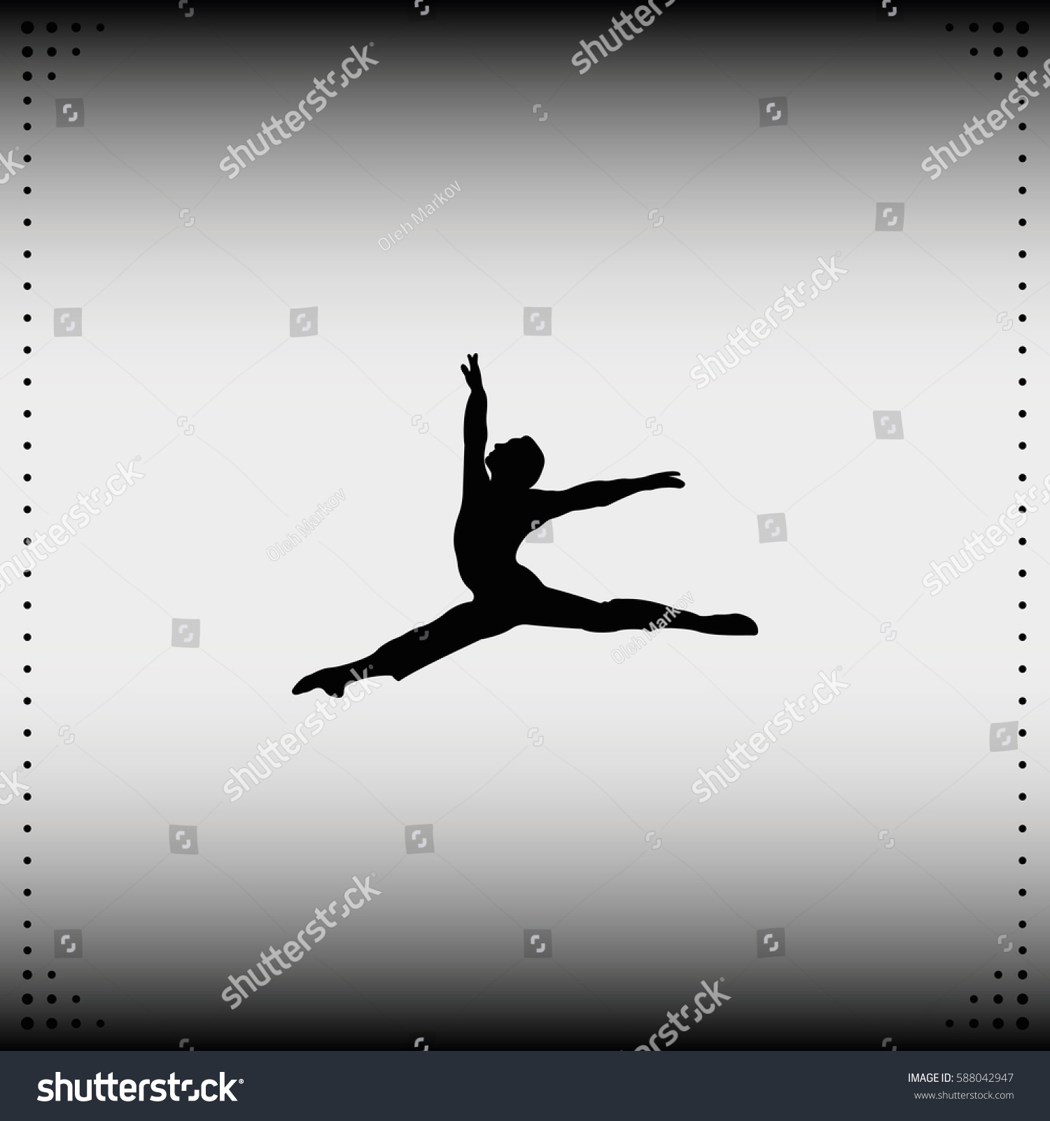 Ballet Dancer Icon Stock Vector (Royalty Free) 588042947