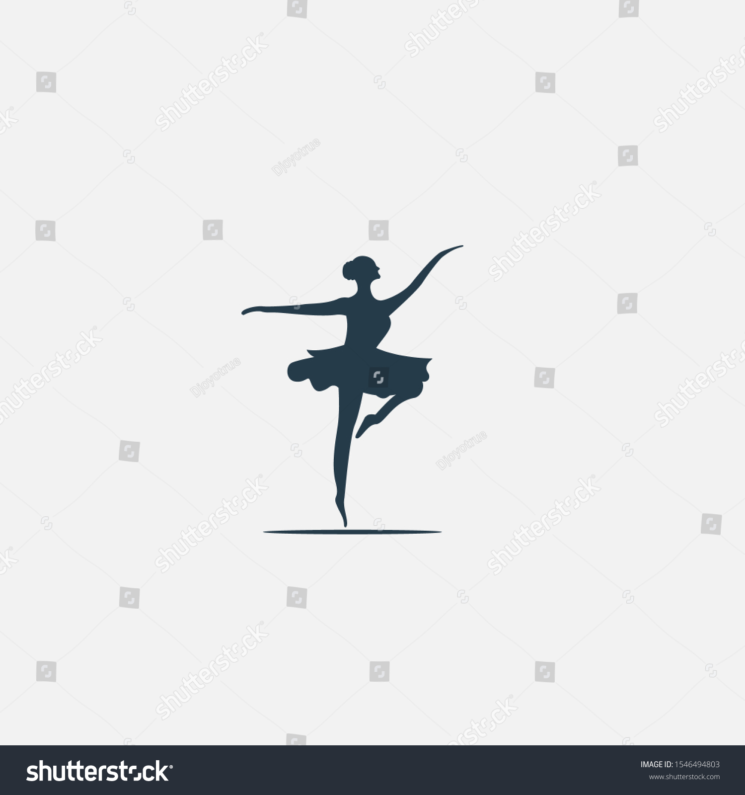 Ballet Icon Logo Vector Design Template 스톡 벡터(로열티 프리) 1546494803 ...