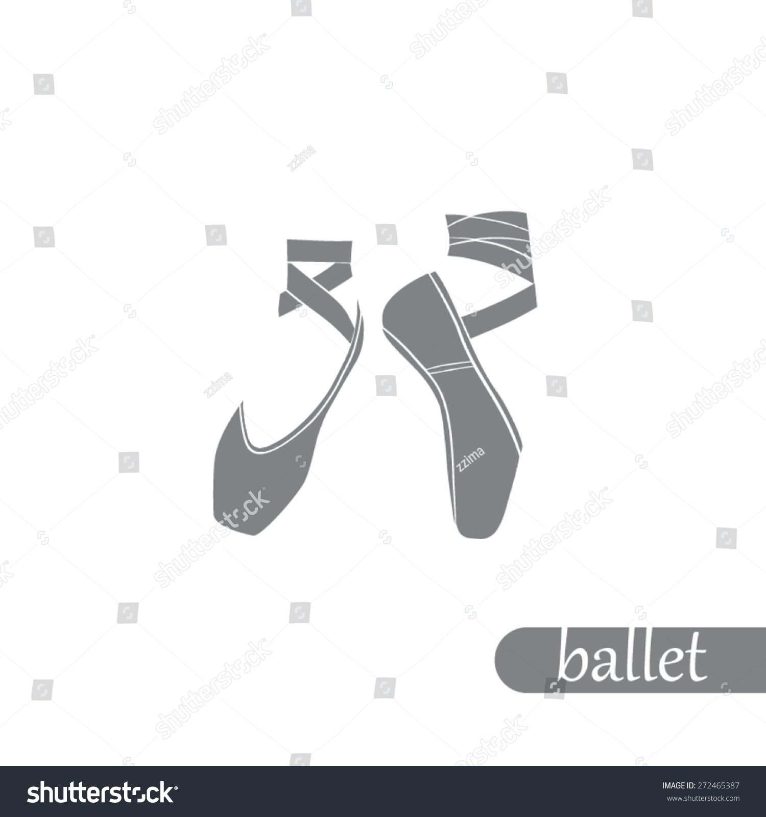 Ballet Shoes Vector Illustration Stock Vector (Royalty Free) 272465387