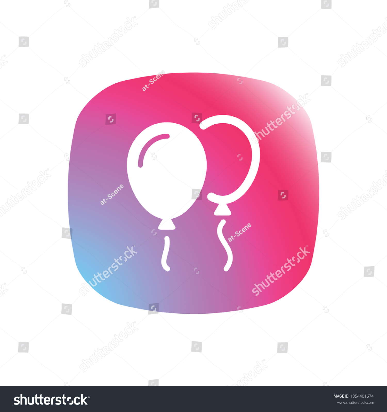 Balloon App Icon Button Stock Vector (Royalty Free) 1854401674 ...