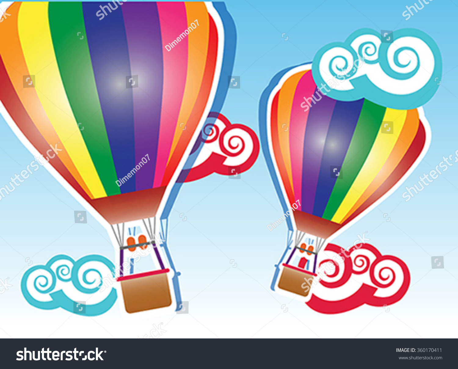 Balloon Cartoon Stock Vector (Royalty Free) 360170411 | Shutterstock