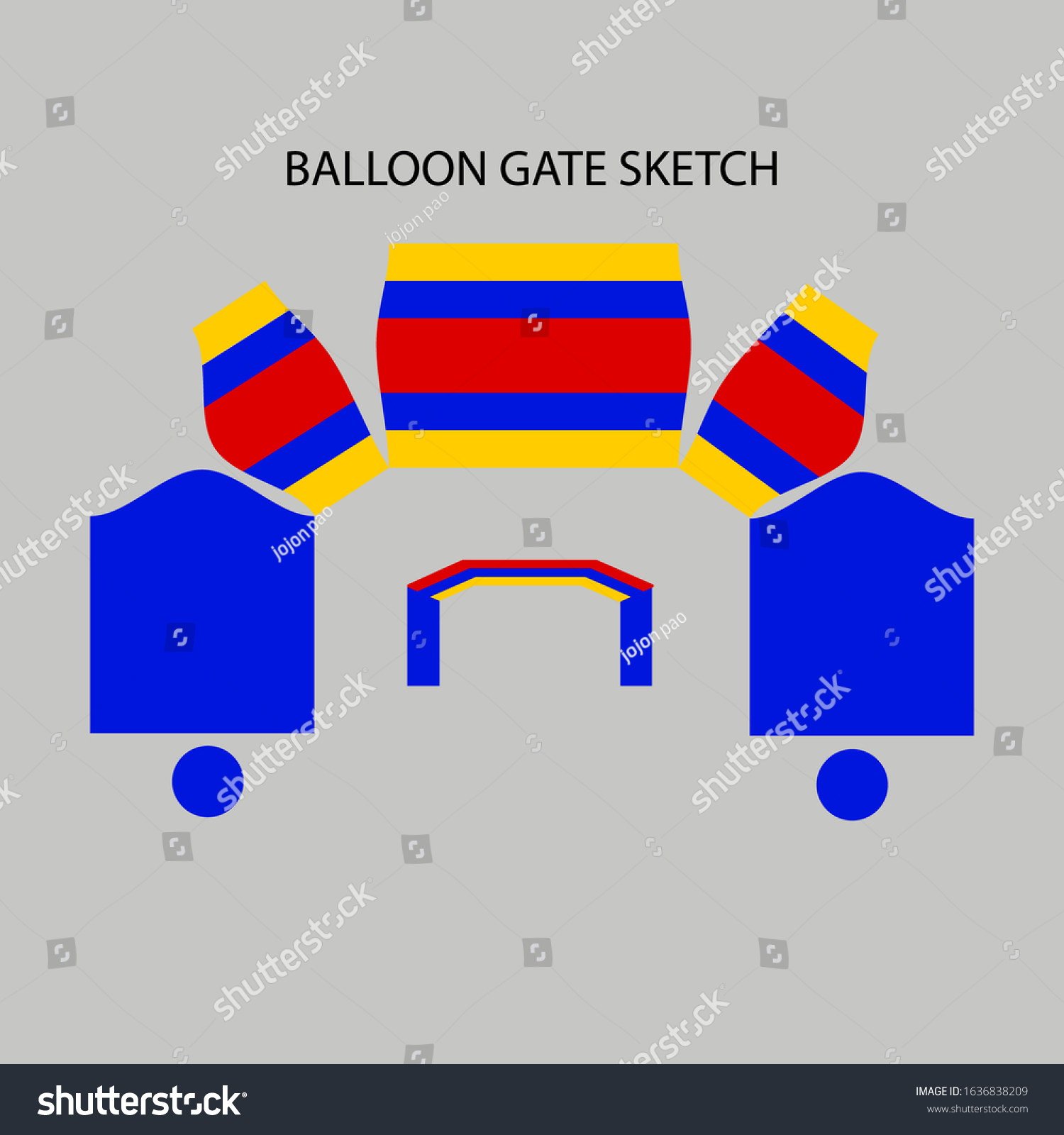 Balloon Gate Sketch Design Vector Stock Vector (Royalty Free ...