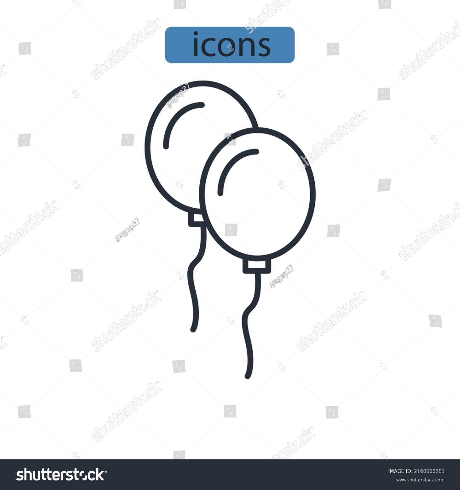 Balloon Icons Symbol Vector Elements Infographic Stock Vector (Royalty ...