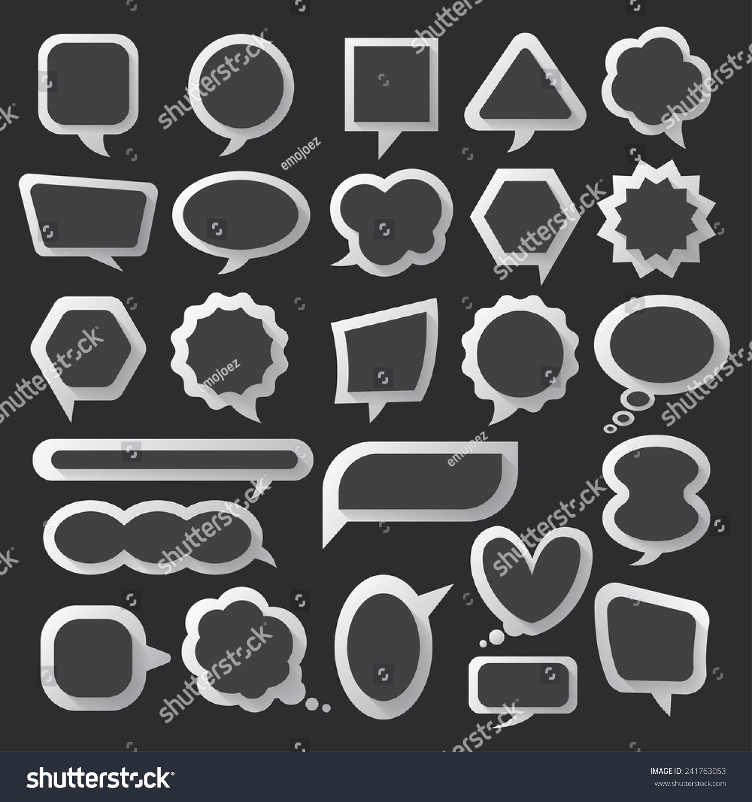 Balloon Message Collection Set Vector Anything: vector de stock (libre ...