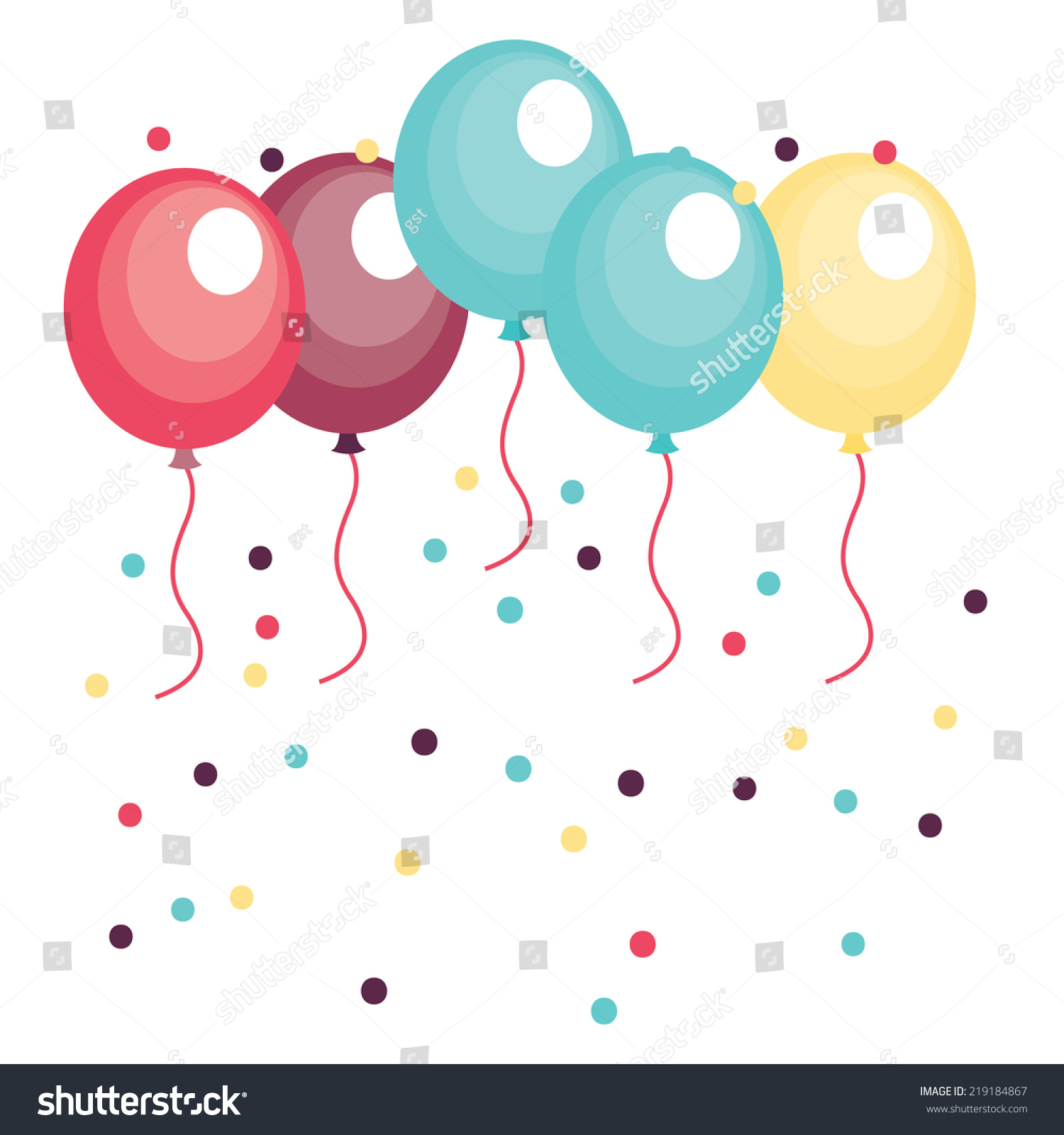 Balloons Graphic Design Vector Illustration Stock Vector (Royalty Free ...