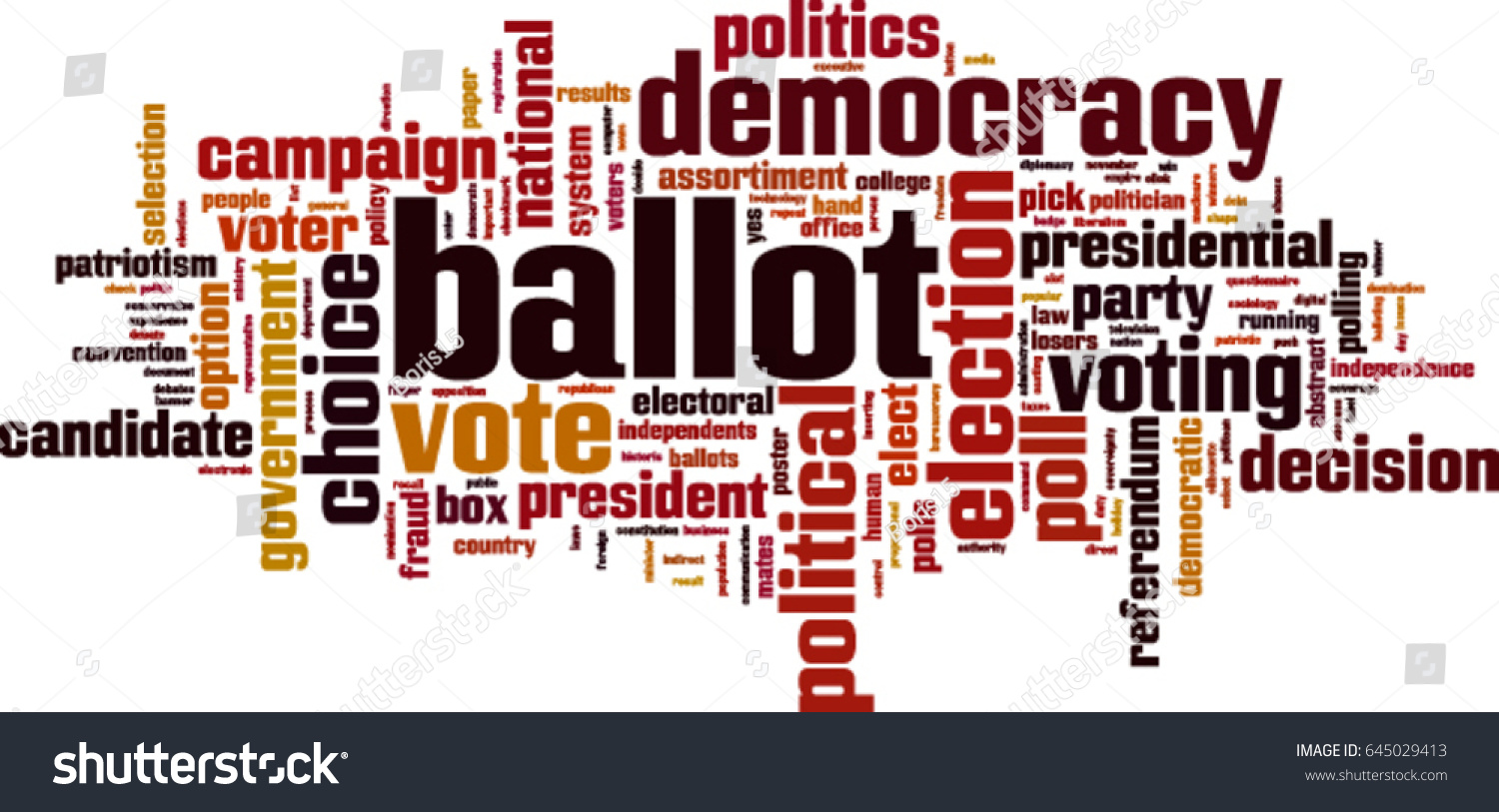 Ballot Word Cloud Concept Vector Illustration Stock Vector (Royalty ...