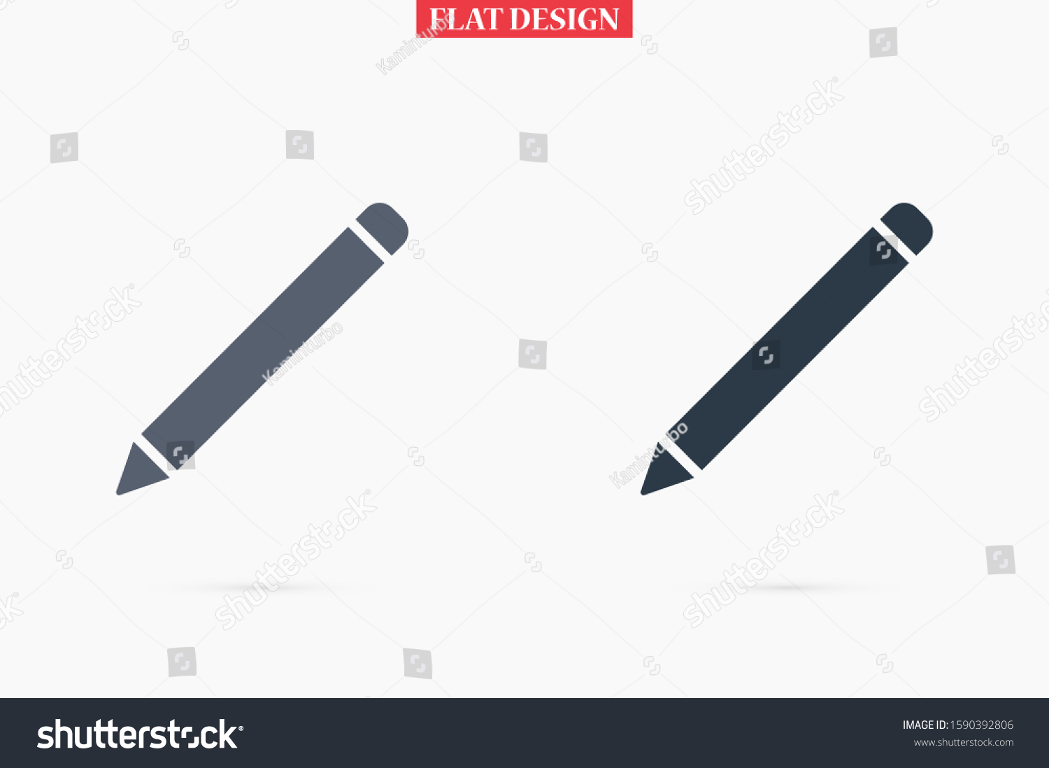 Ballpoint Pen Vector Flat Design Style Stock Vector (Royalty Free ...