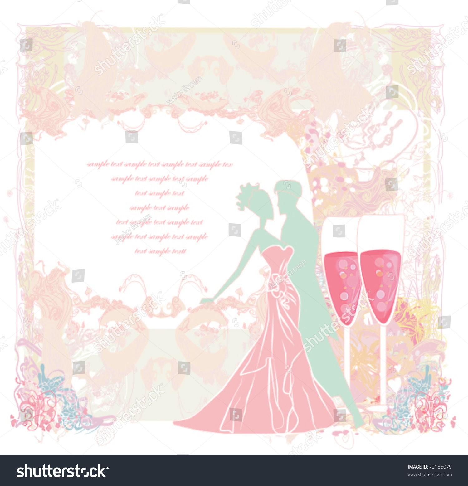 Ballroom Dancers Invitation Stock Vector (Royalty Free) 72156079
