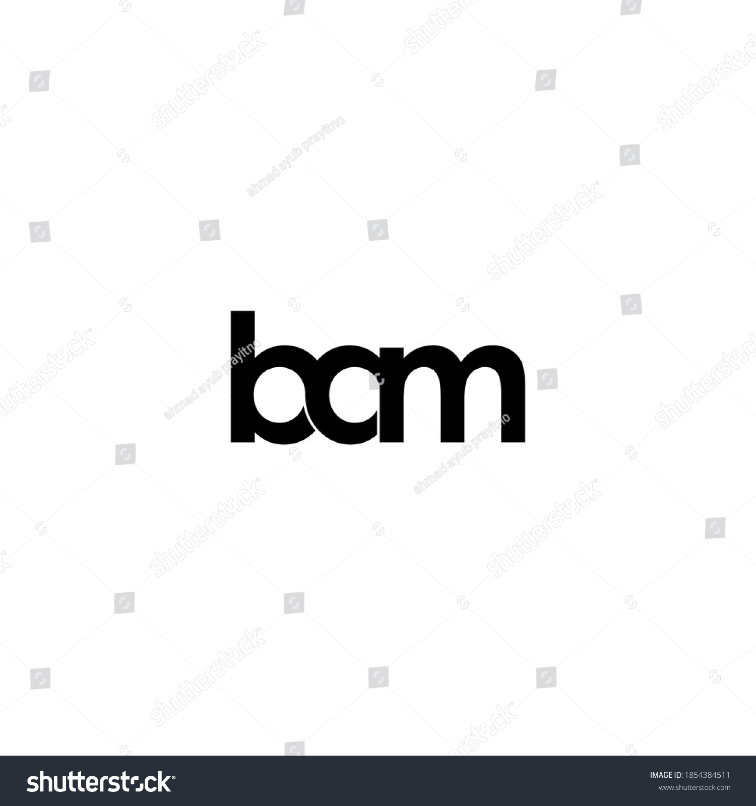 Vektor Stok Bam Letter Original Monogram Logo Design (Tanpa Royalti ...