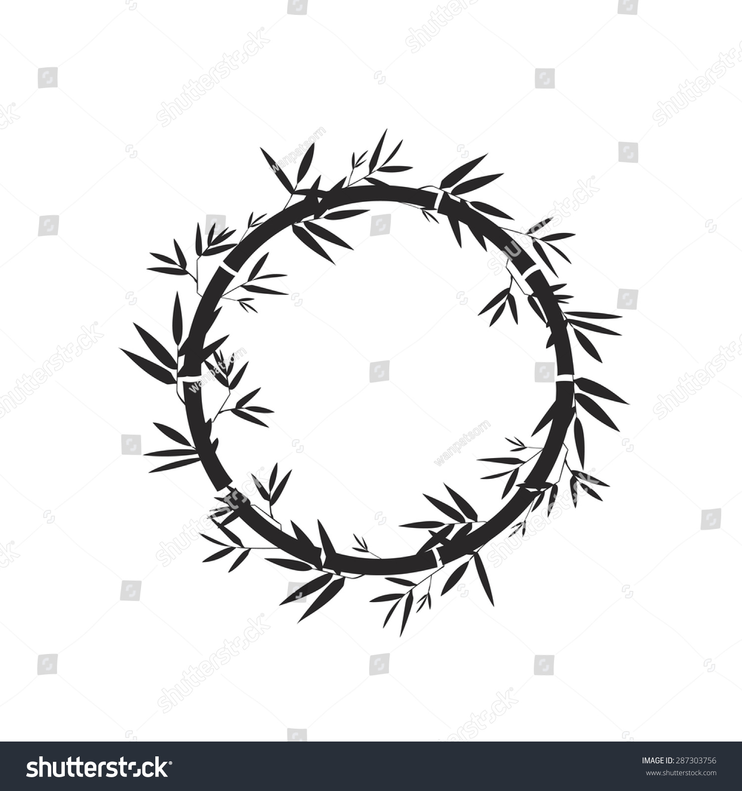 Bamboo Crown Vector Design Stock Vector (Royalty Free) 287303756
