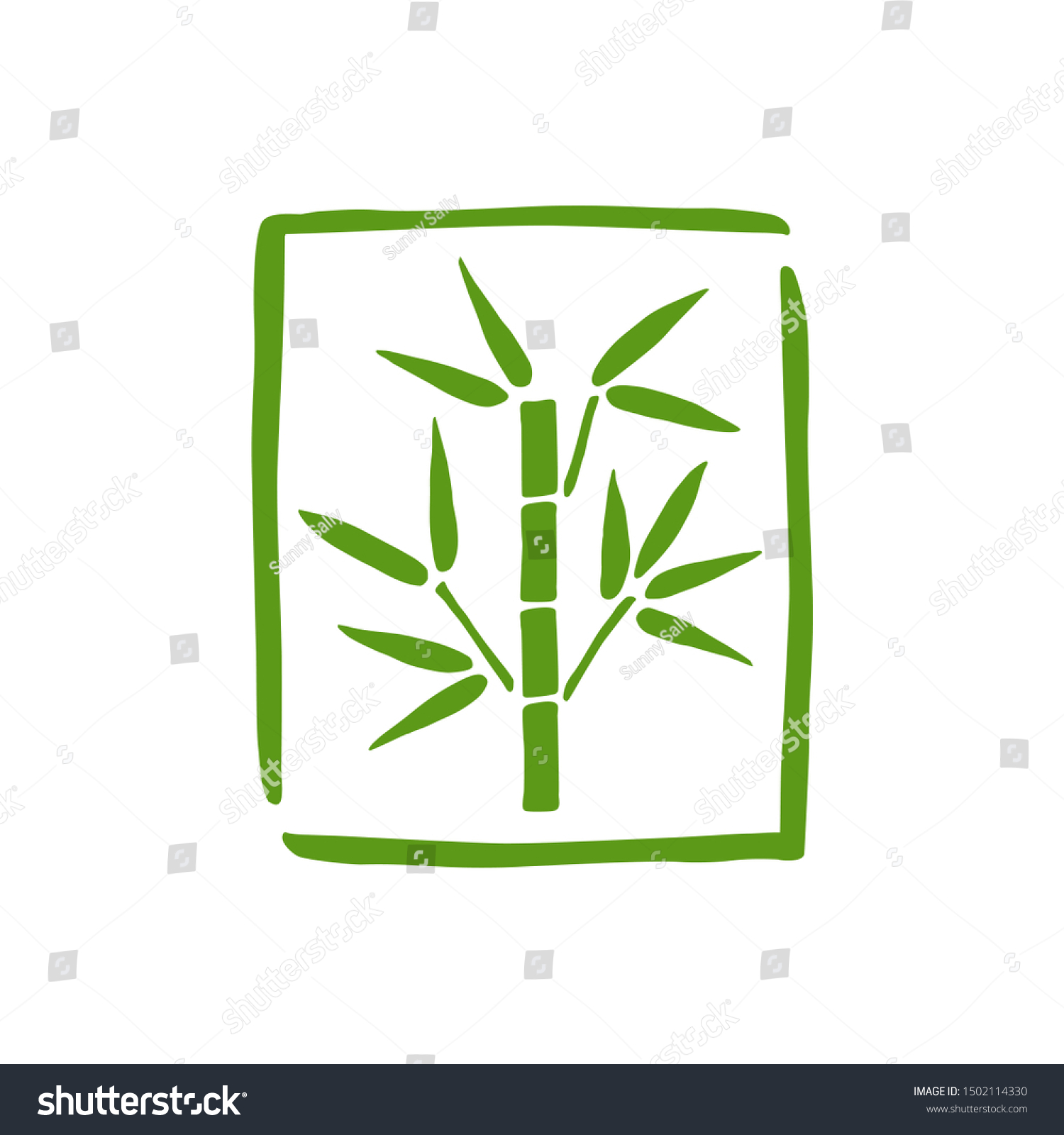 Bamboo Icon Bamboo Tree Vector Logo Stock Vector (Royalty Free) 1502114330
