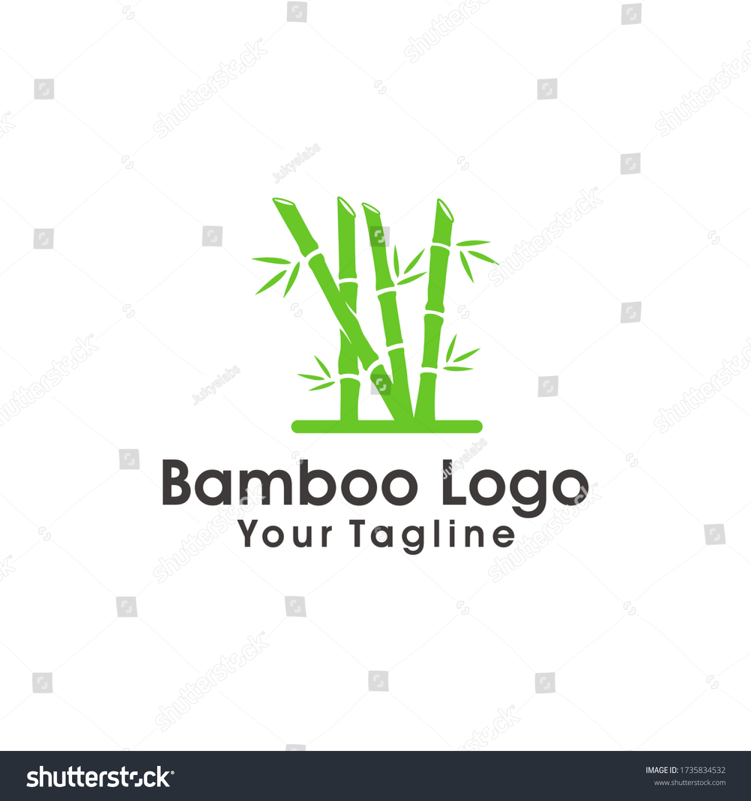 Bamboo Logo Design Vector Template Stock Vector (Royalty Free ...