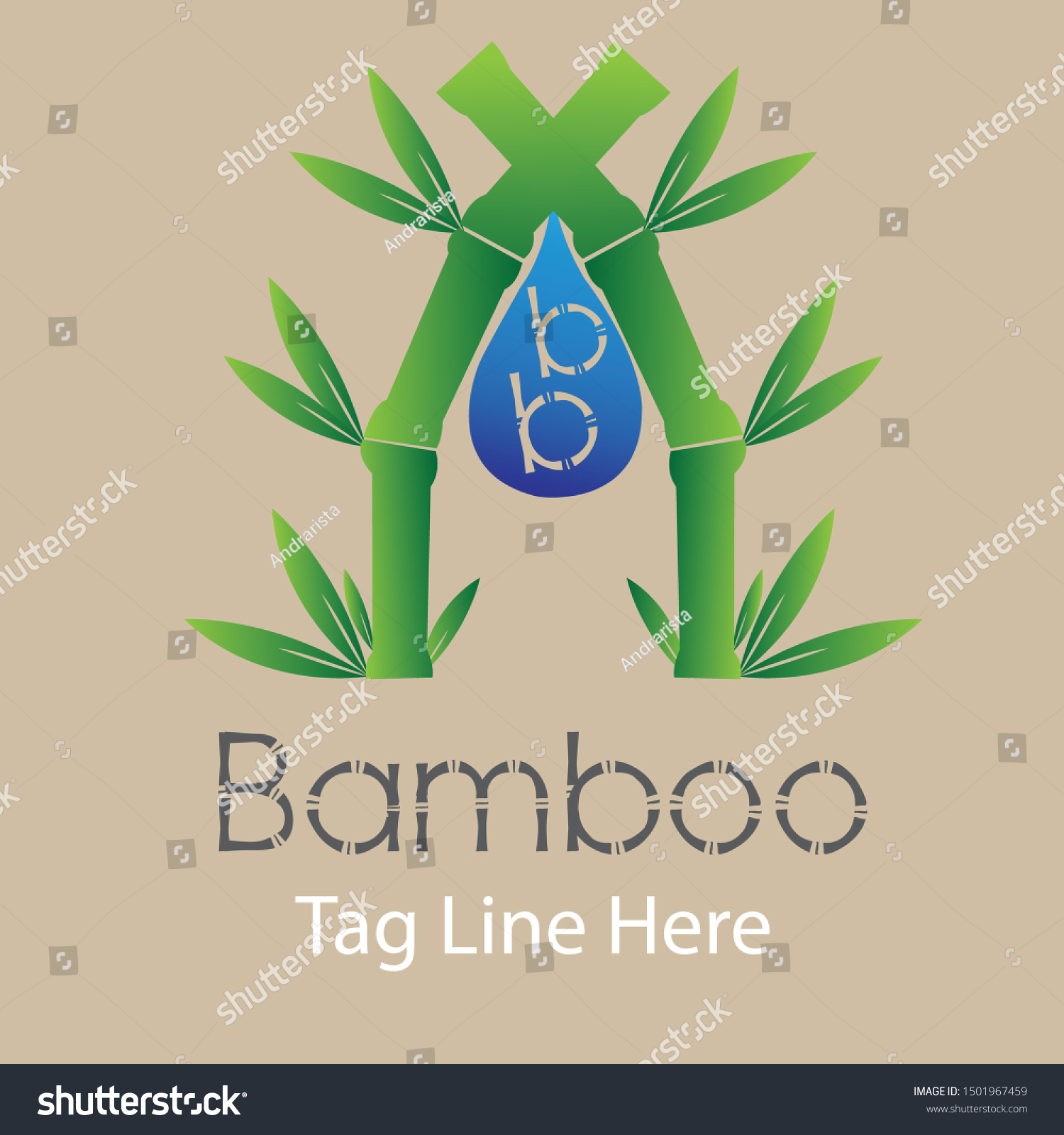 Bamboo Vector Background Logo Stock Vector (Royalty Free) 1501967459