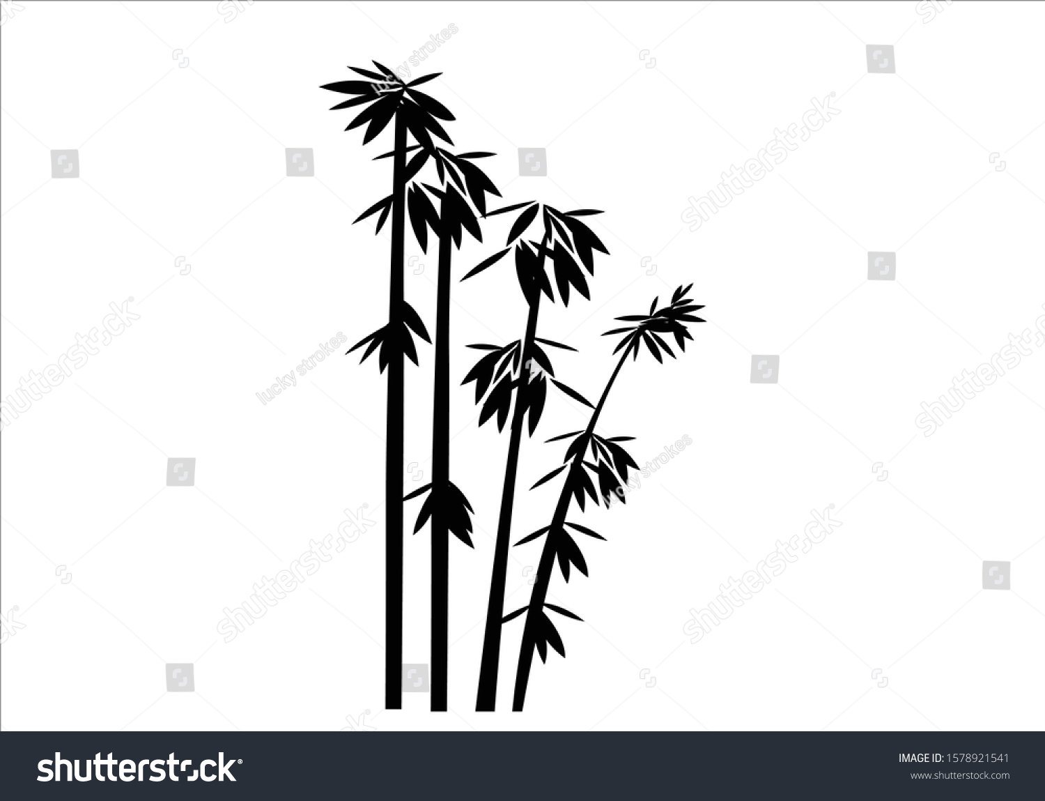 Bamboo Vector Design Hand Drawn Stock Vector (Royalty Free) 1578921541
