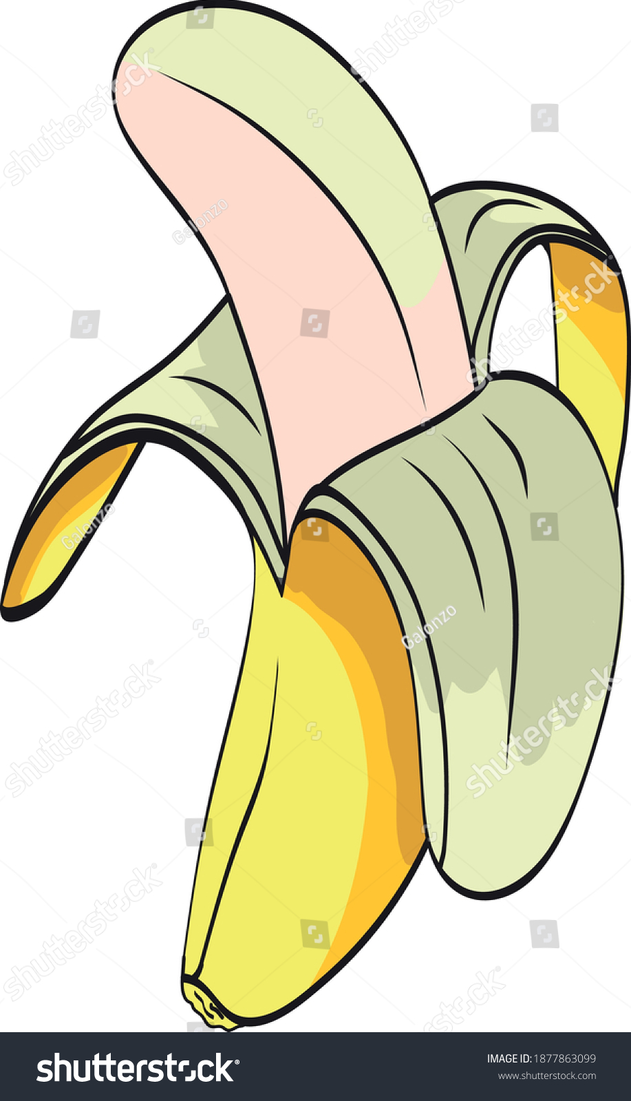 Banan Vector Adobe Illustrator Stock Vector (Royalty Free) 1877863099 ...