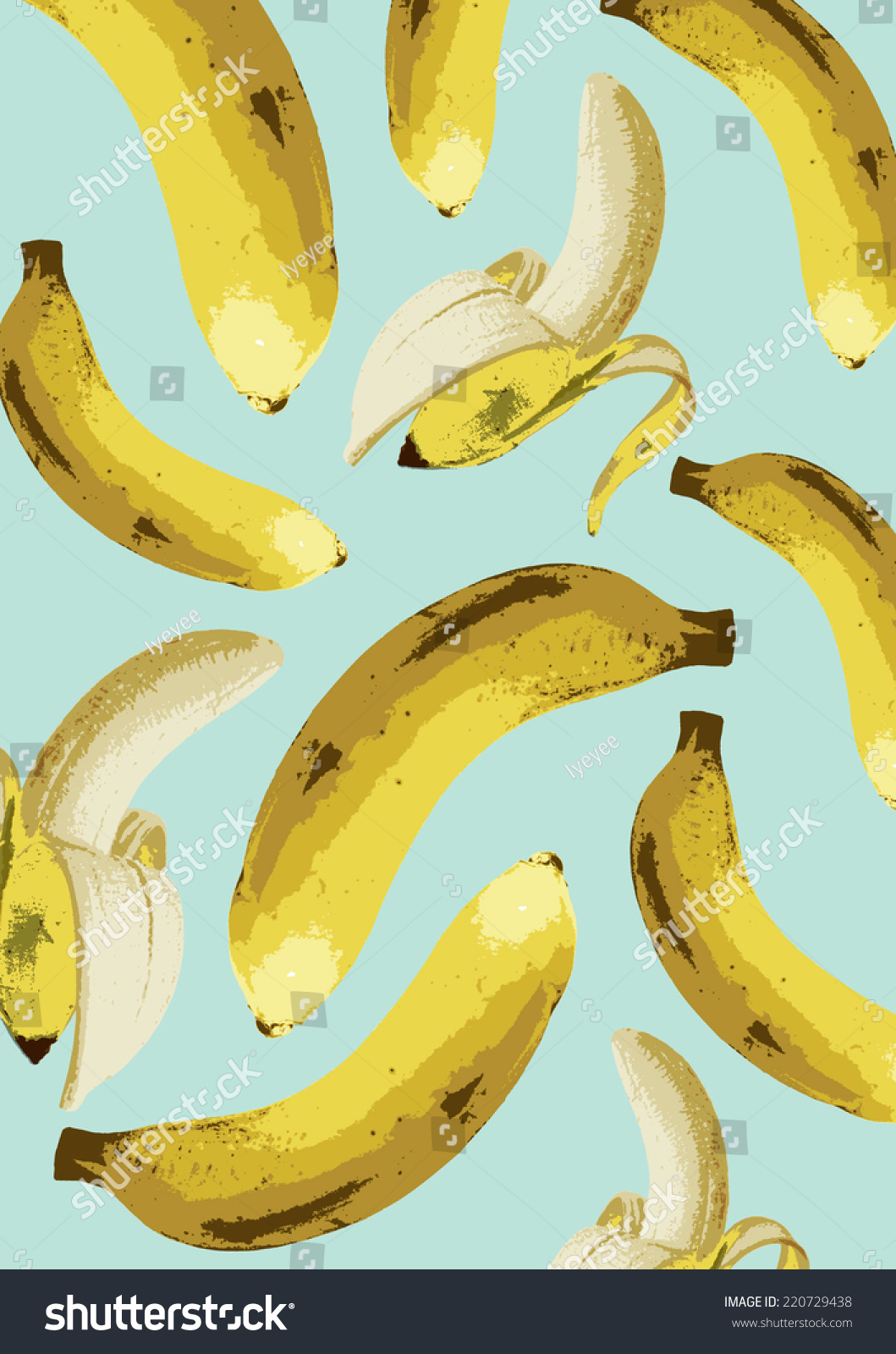 Banana Background Vectorillustration Stock Vector (Royalty Free) 220729438