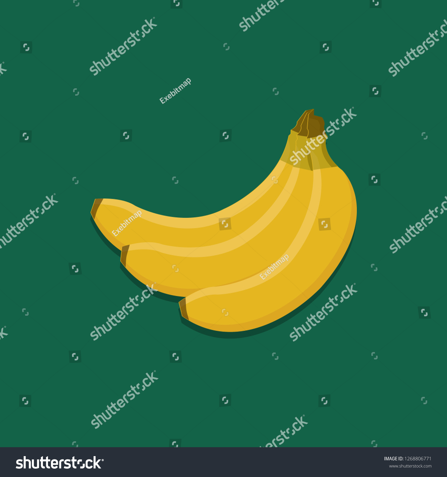 Banana Editable Vector Illustration Stock Vector (Royalty Free) 1268806771