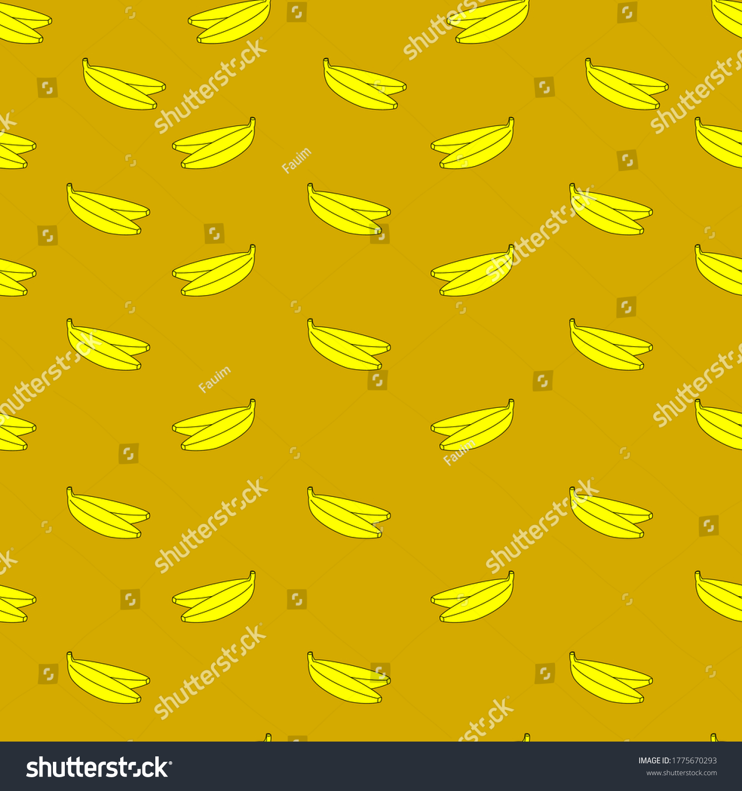 Banana Seamless Pattern Design Easy Adjustable Stock Vector (Royalty ...