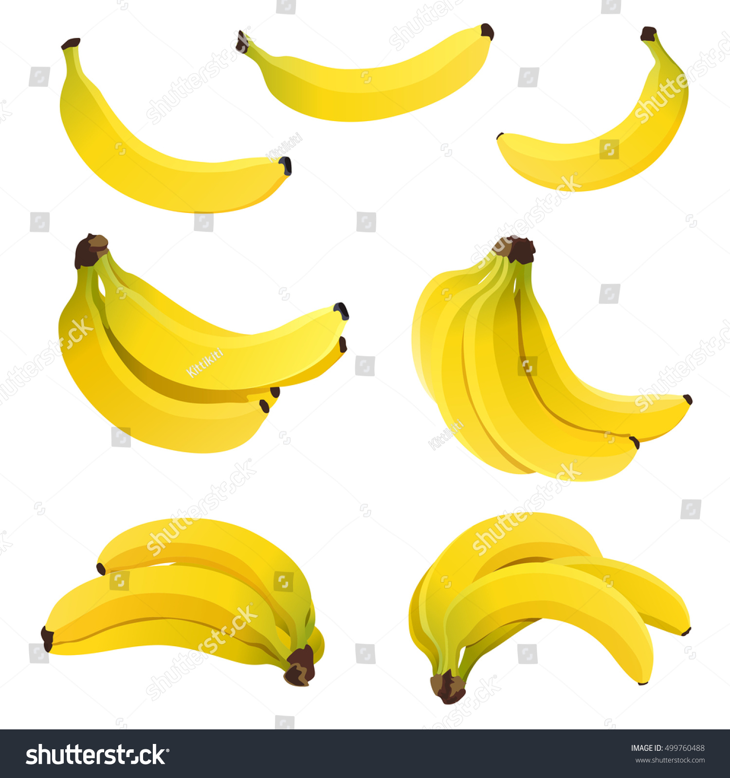 Banana Vector Illustration Stock Vector (Royalty Free) 499760488 ...