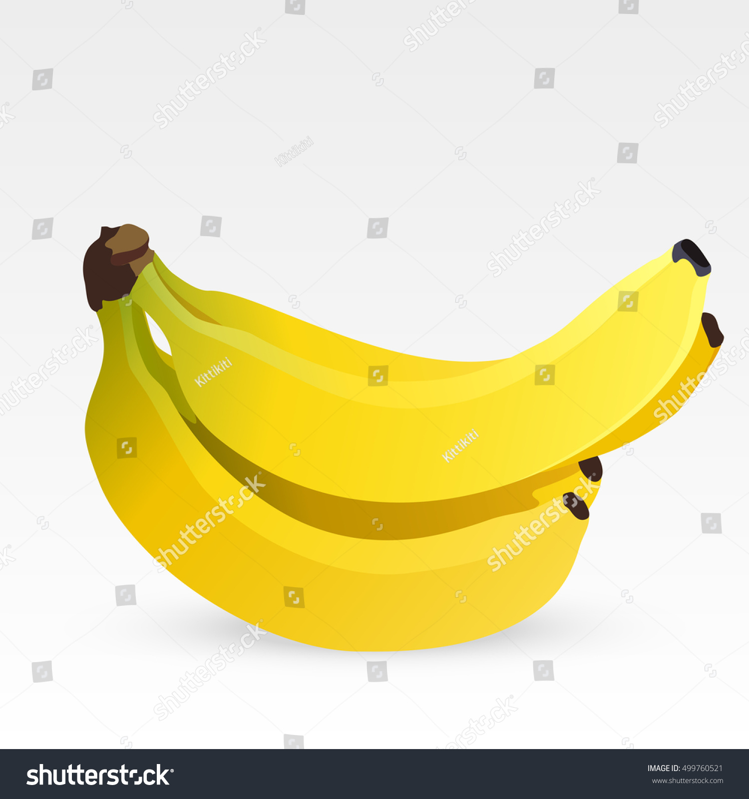 Banana Vector Illustration Stock Vector (Royalty Free) 499760521 ...