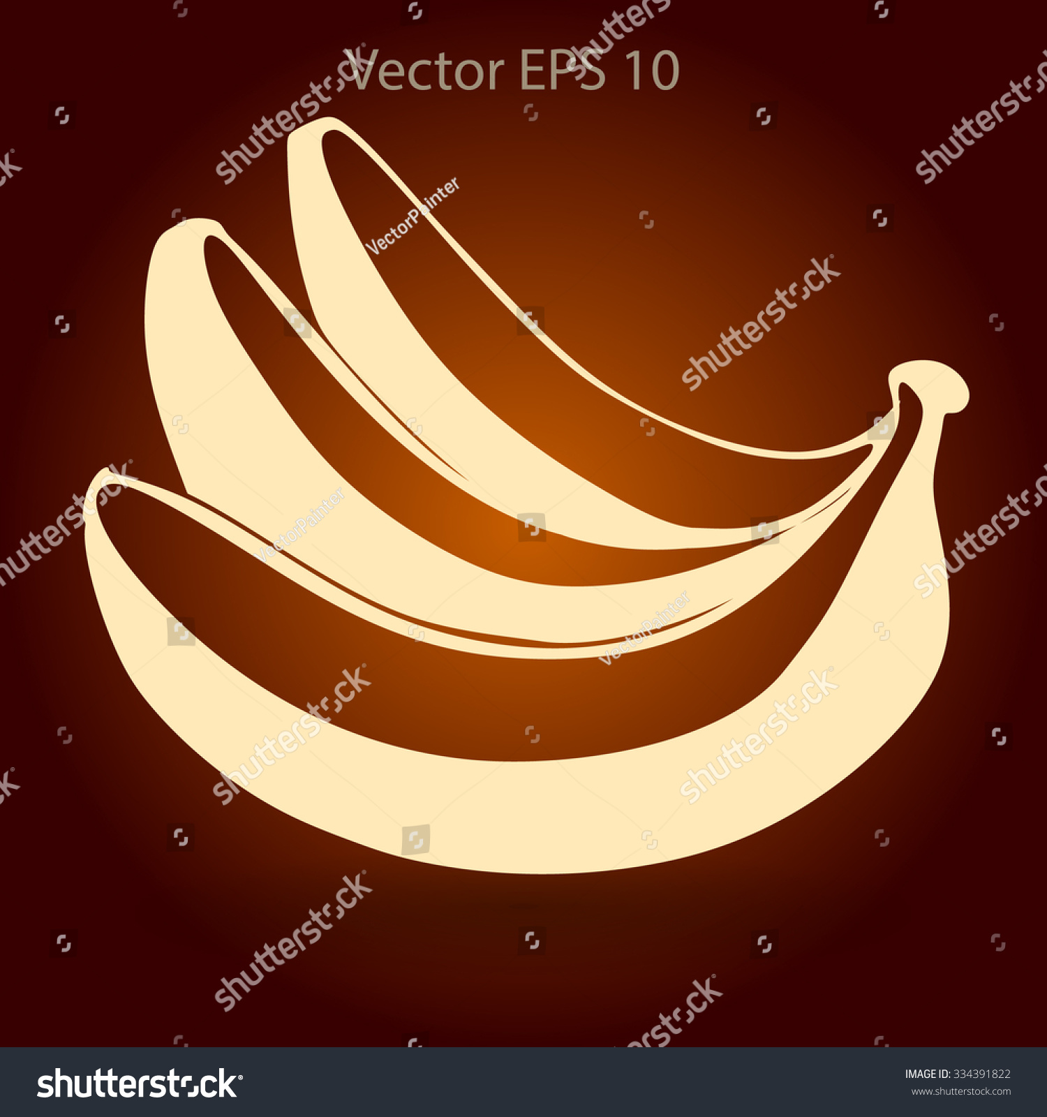 Bananas Icon Vector Stock Vector (Royalty Free) 334391822 | Shutterstock