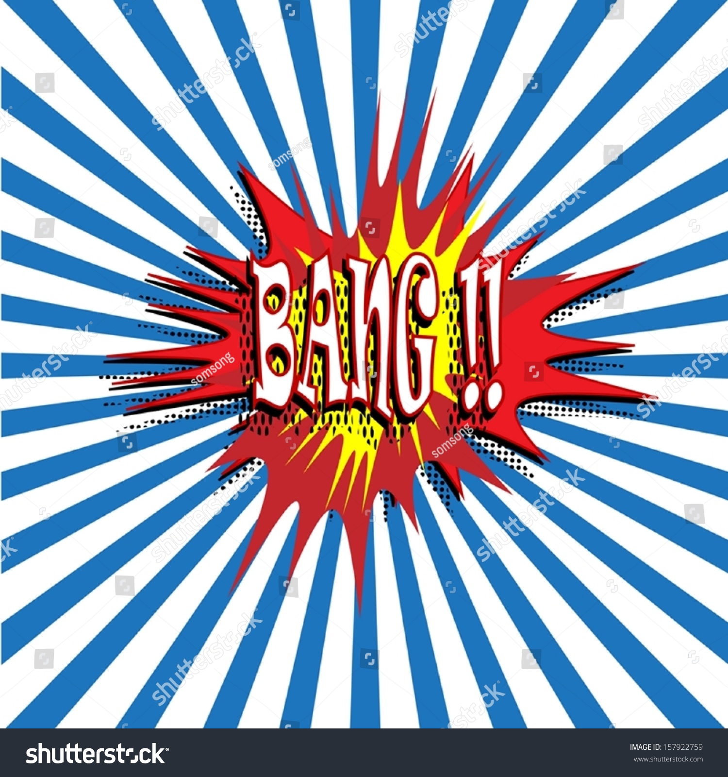 Bang Comic Book Explosion Vector Illustration: vector de stock (libre ...