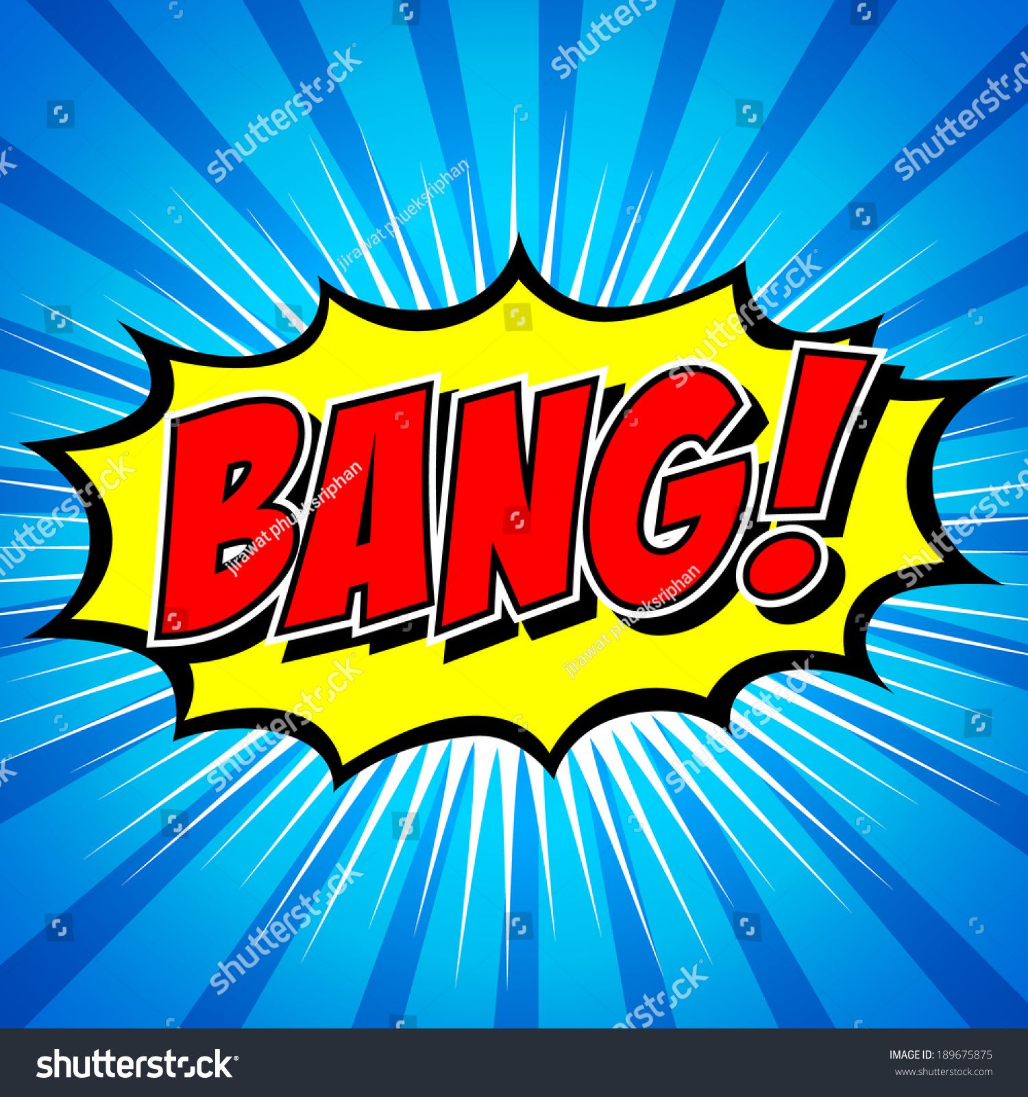 Bang Comic Speech Bubble Cartoon Stock Vector 189675875 - Shutterstock