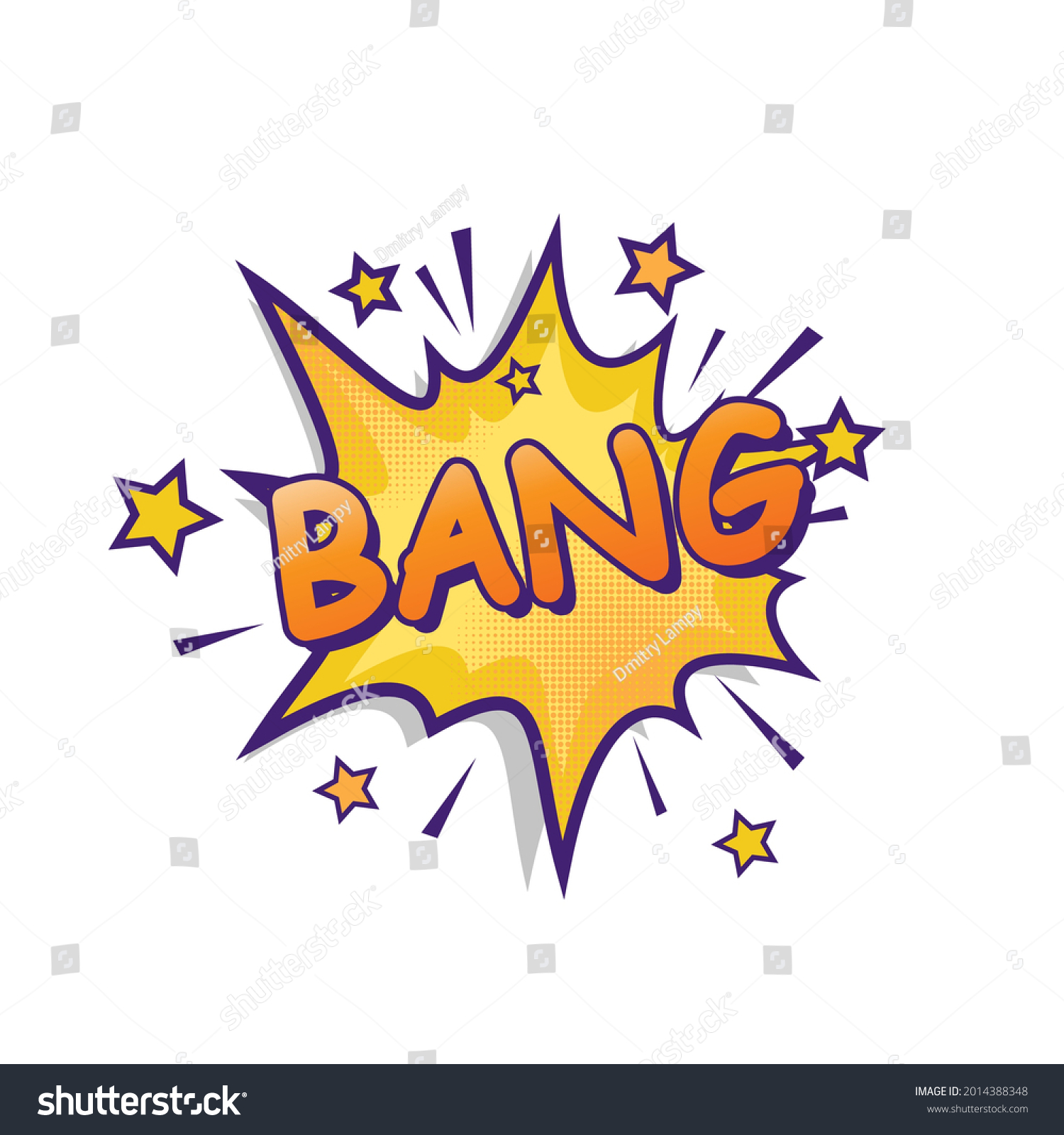Bang Comic Speech Bubble Cartoon Stock Vector (Royalty Free) 2014388348