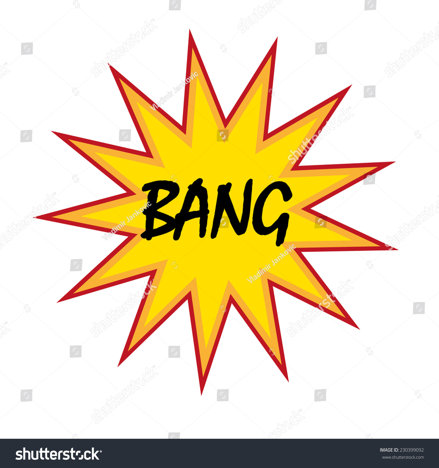 Bang Vintage Symbol Vector Stock Vector (Royalty Free) 230399092