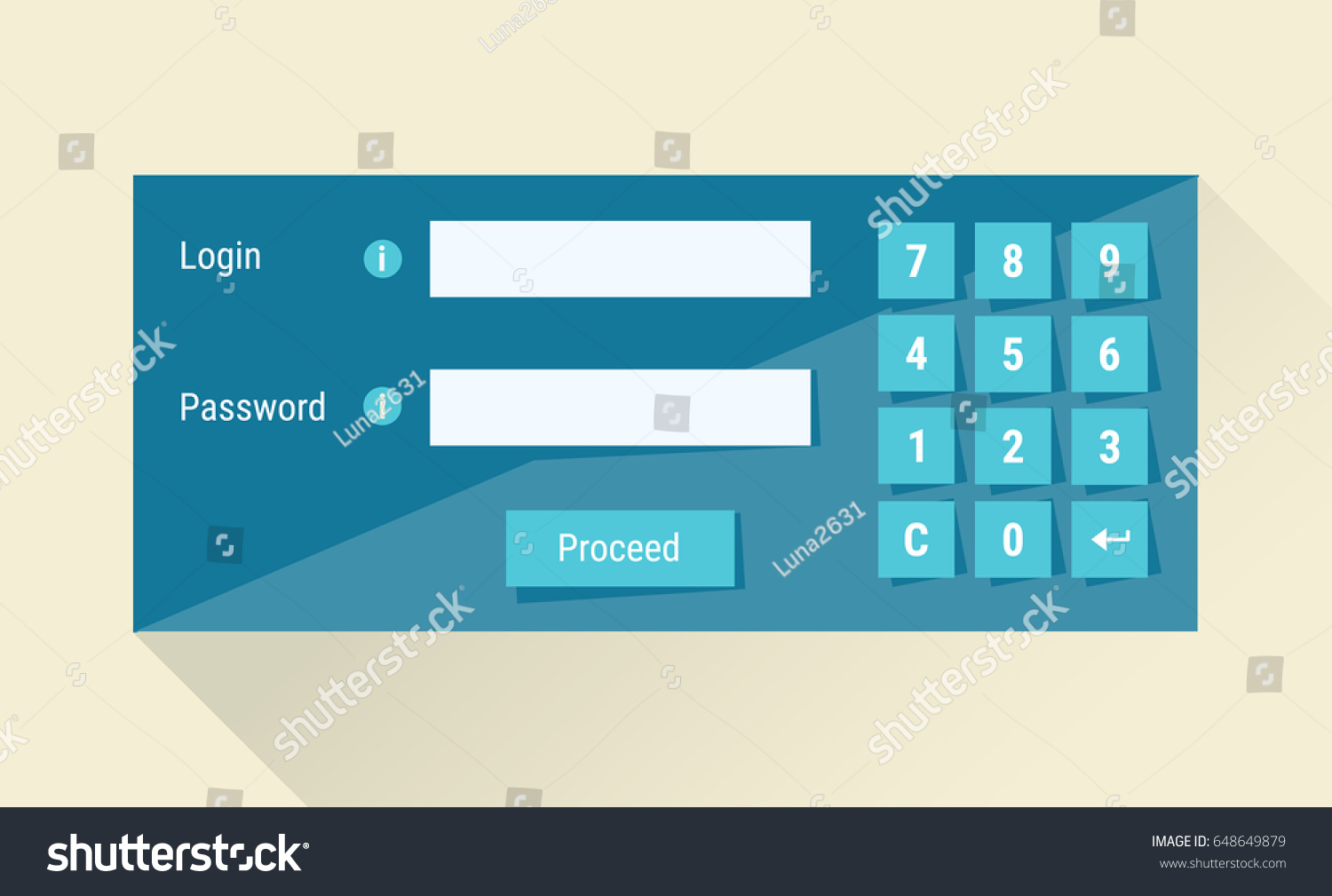 Bank Login Form Access Management Software Stock Vector (Royalty Free ...