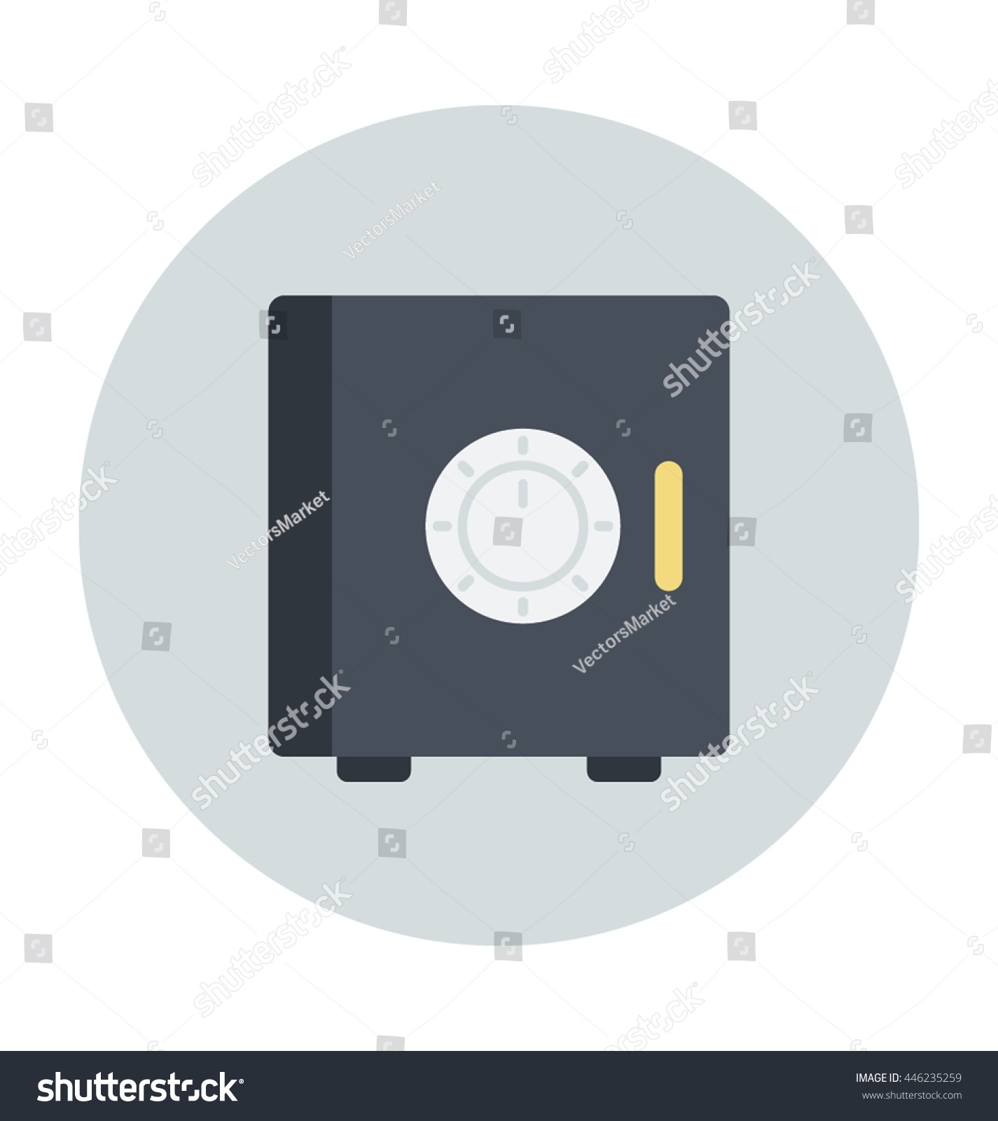 Bank Vault Colored Vector Icon Stock Vector (Royalty Free) 446235259 ...