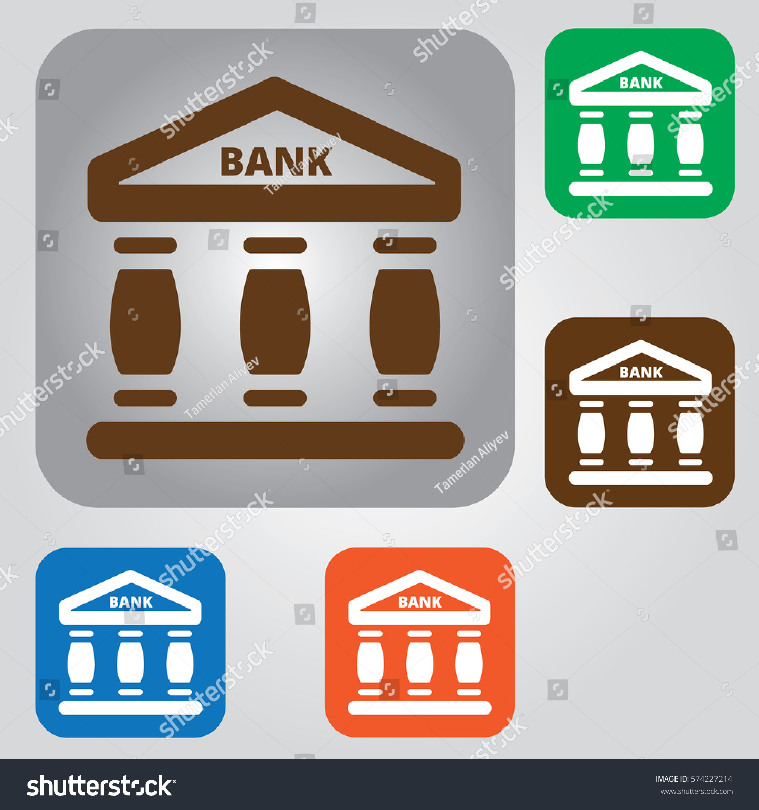 Bank Vector Icon Stock Vector (Royalty Free) 574227214