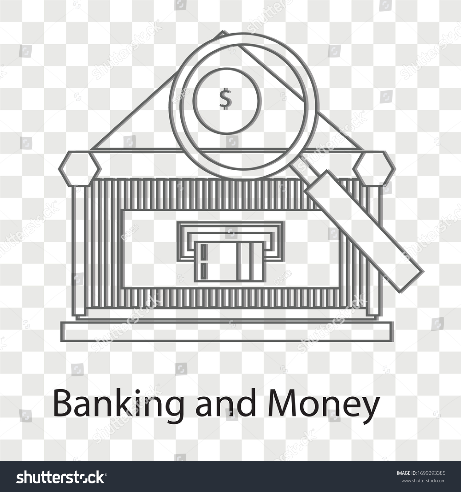 Banking Money Concept On Transparency Background Stock Vector (Royalty ...