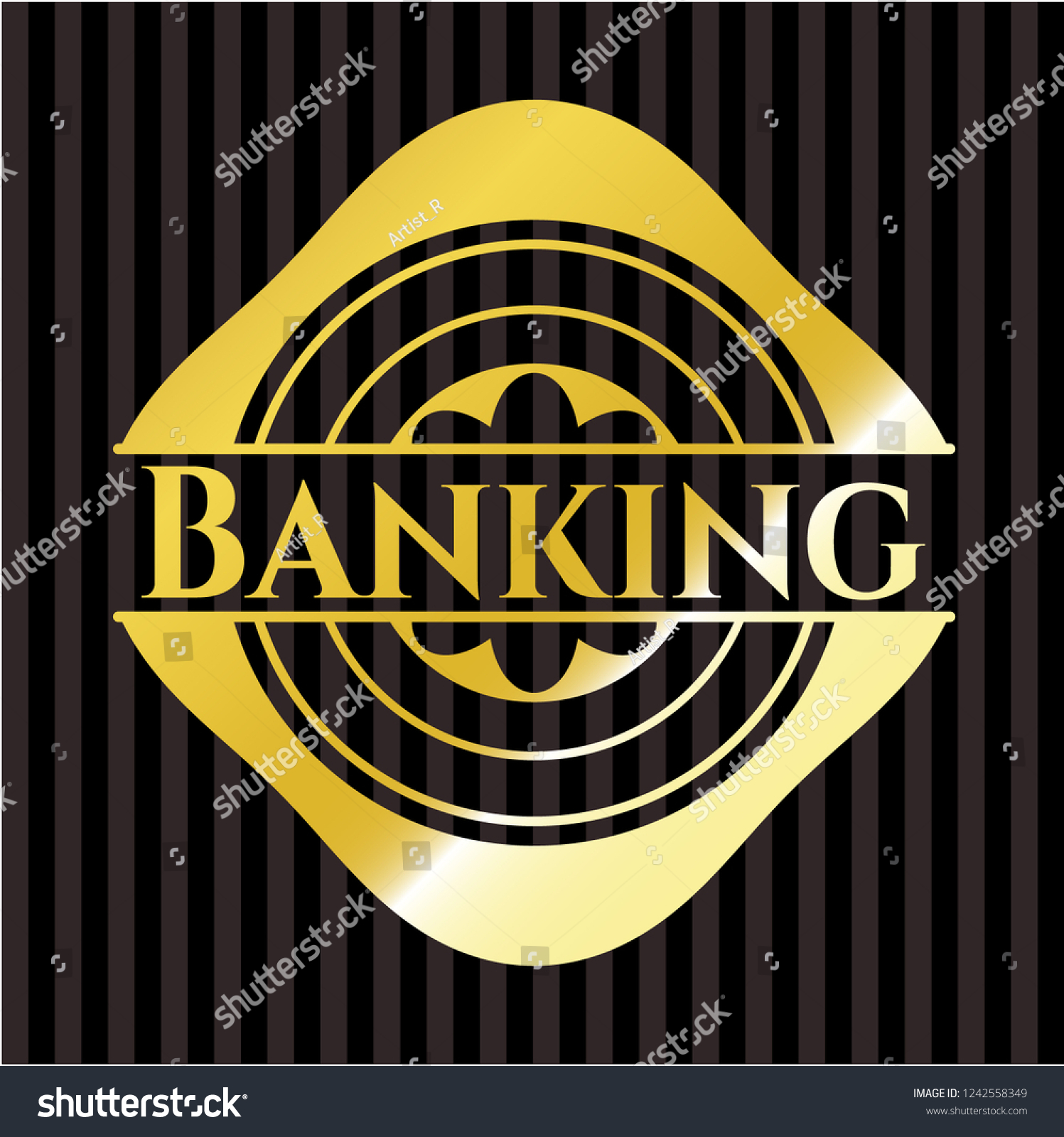 Banking Gold Emblem Stock Vector (Royalty Free) 1242558349 | Shutterstock