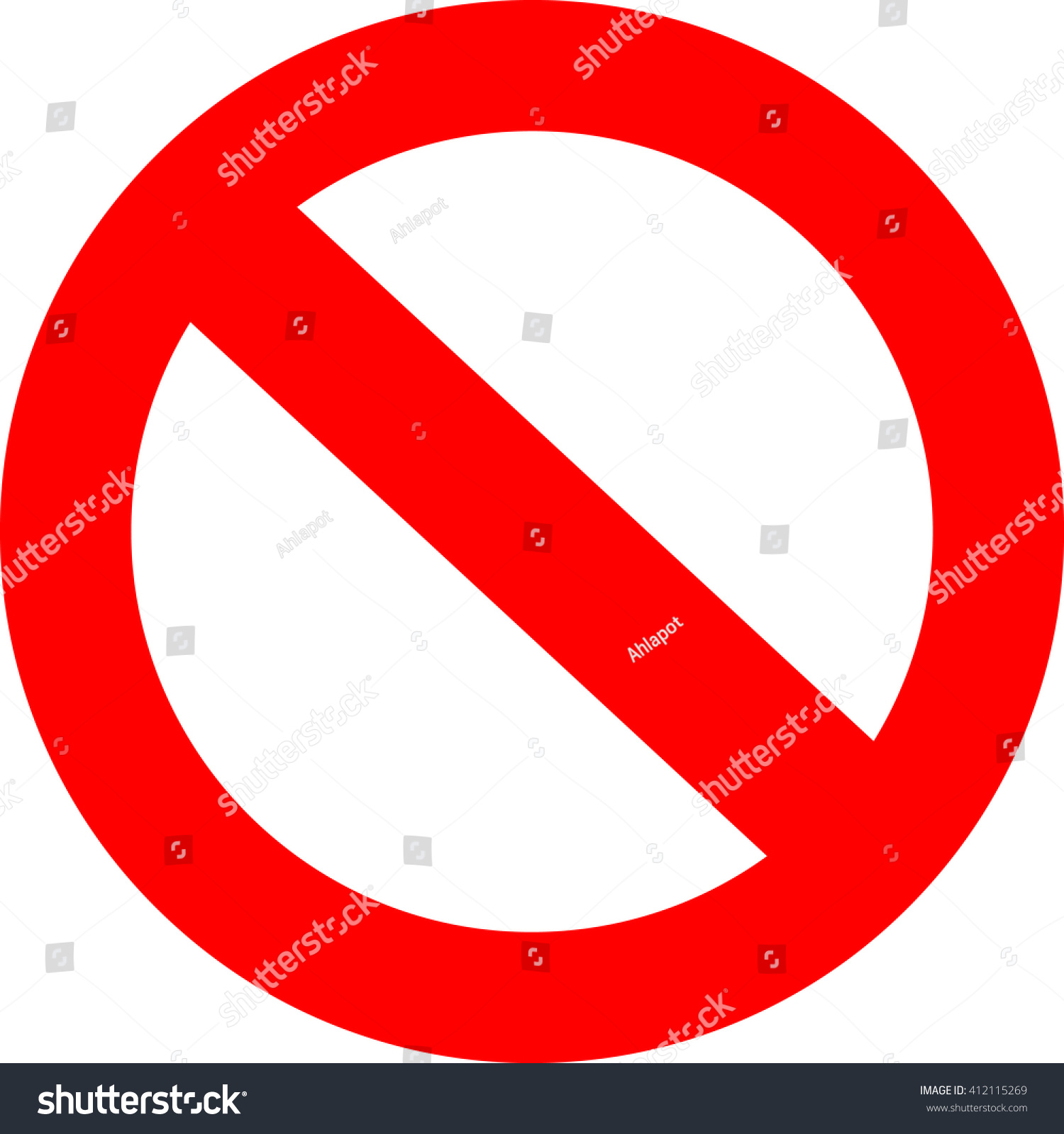Banned Sign Stock Vector 412115269 - Shutterstock