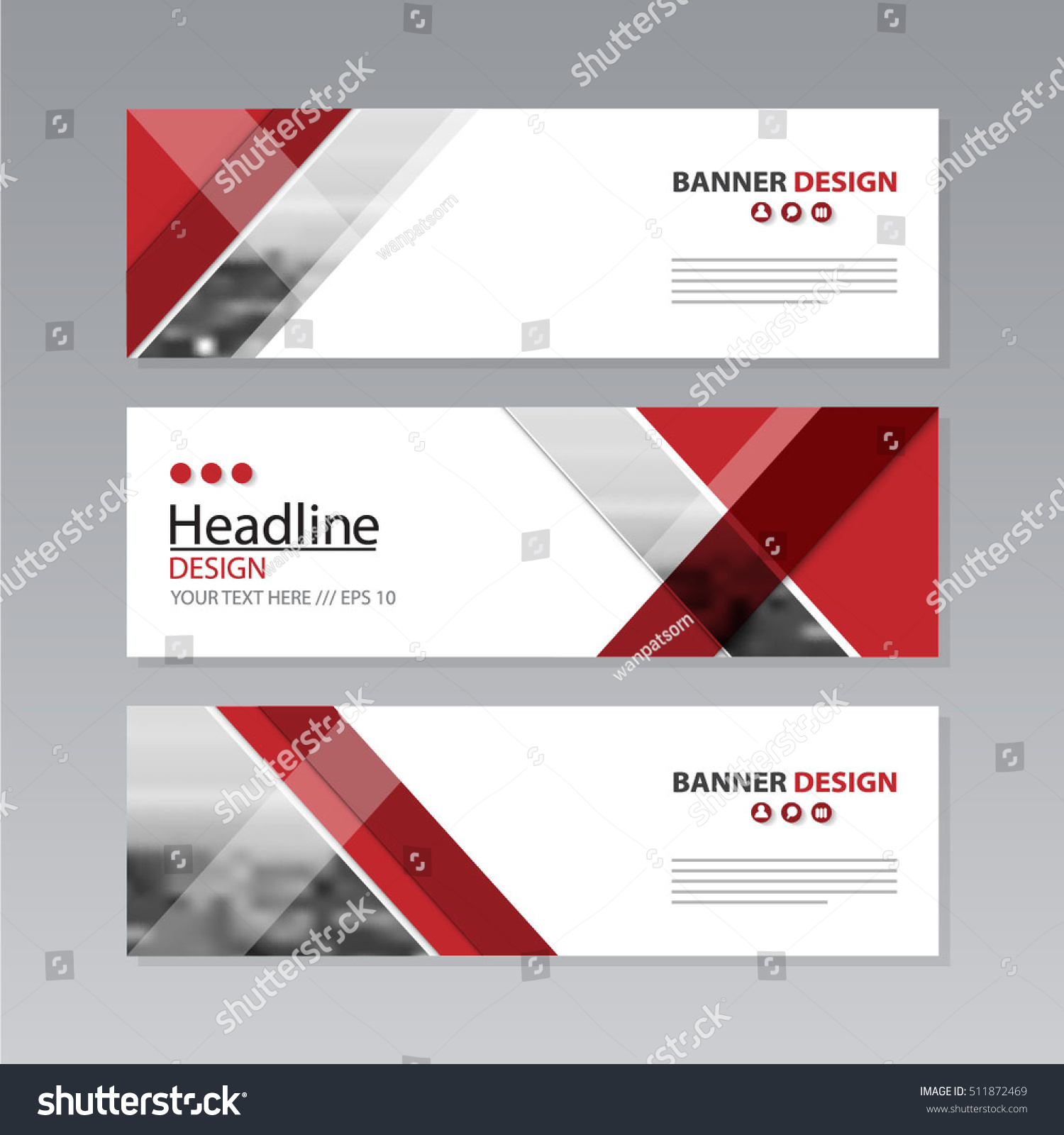 Banner Business Layout Template Vector Design Stock Vector (Royalty ...