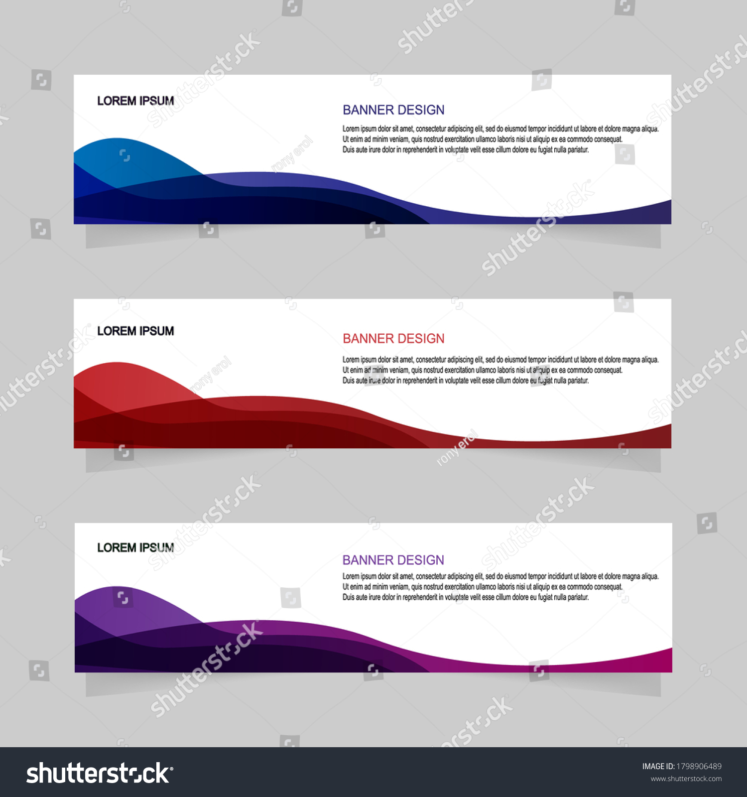 Banner Design Abstract Template Background Stock Vector (Royalty Free ...