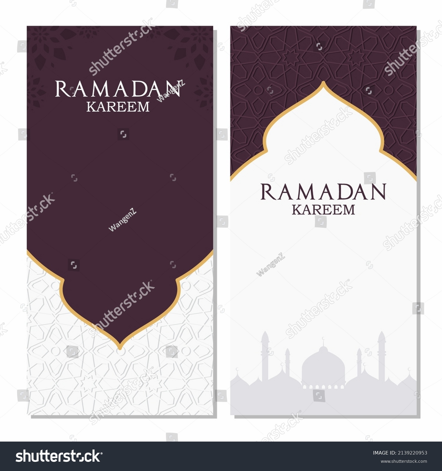 Banner Design Islamic Theme Stock Vector (Royalty Free) 2139220953 ...