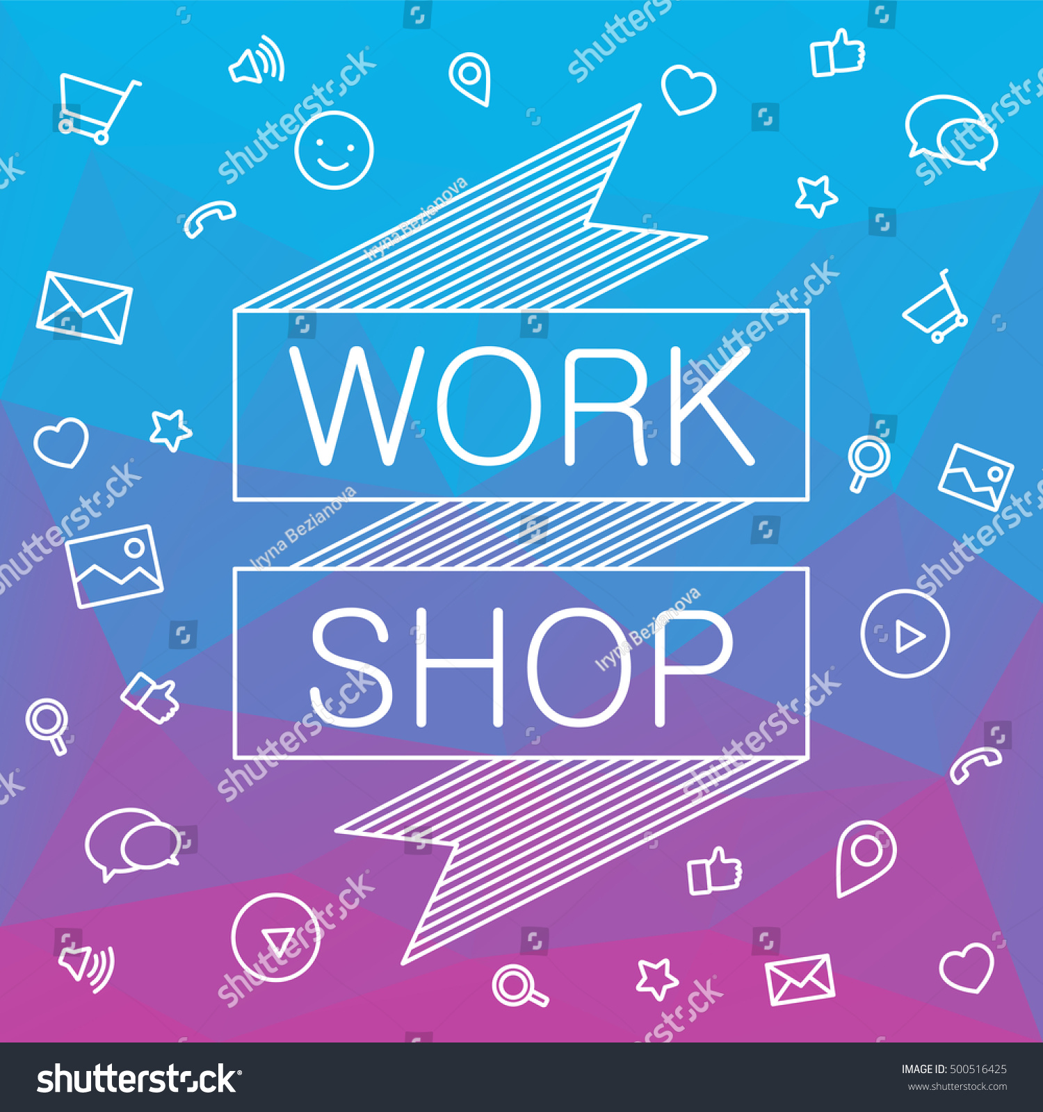 Banner Invitation Hackathon Workshop Vector Banner Stock Vector ...