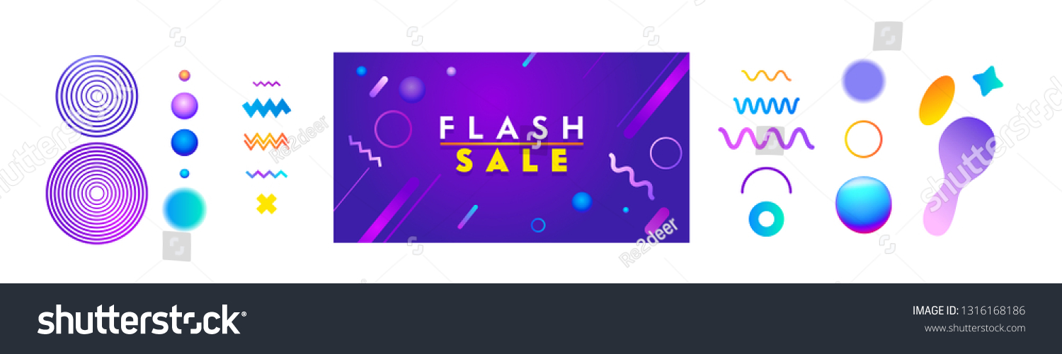 Banner Object Collection Color Sign Vector Stock Vector (Royalty Free ...
