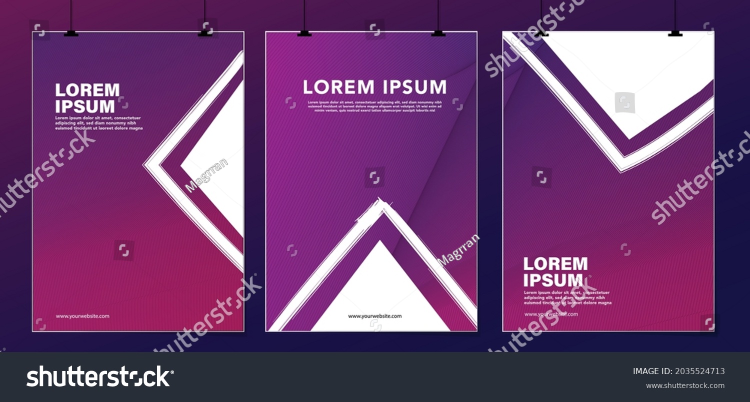 Banner Poster Triangle Element Vector Template Stock Vector (Royalty ...