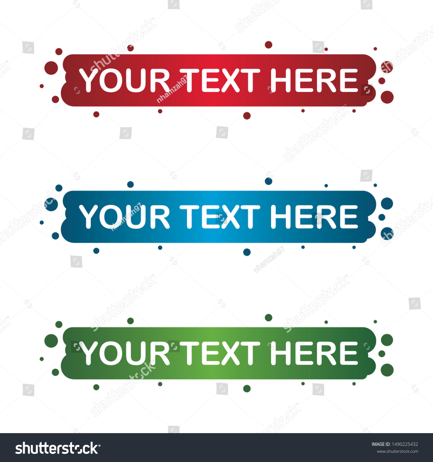 Banner Set Text Box Title Box Stock Vector (Royalty Free) 1490225432 ...
