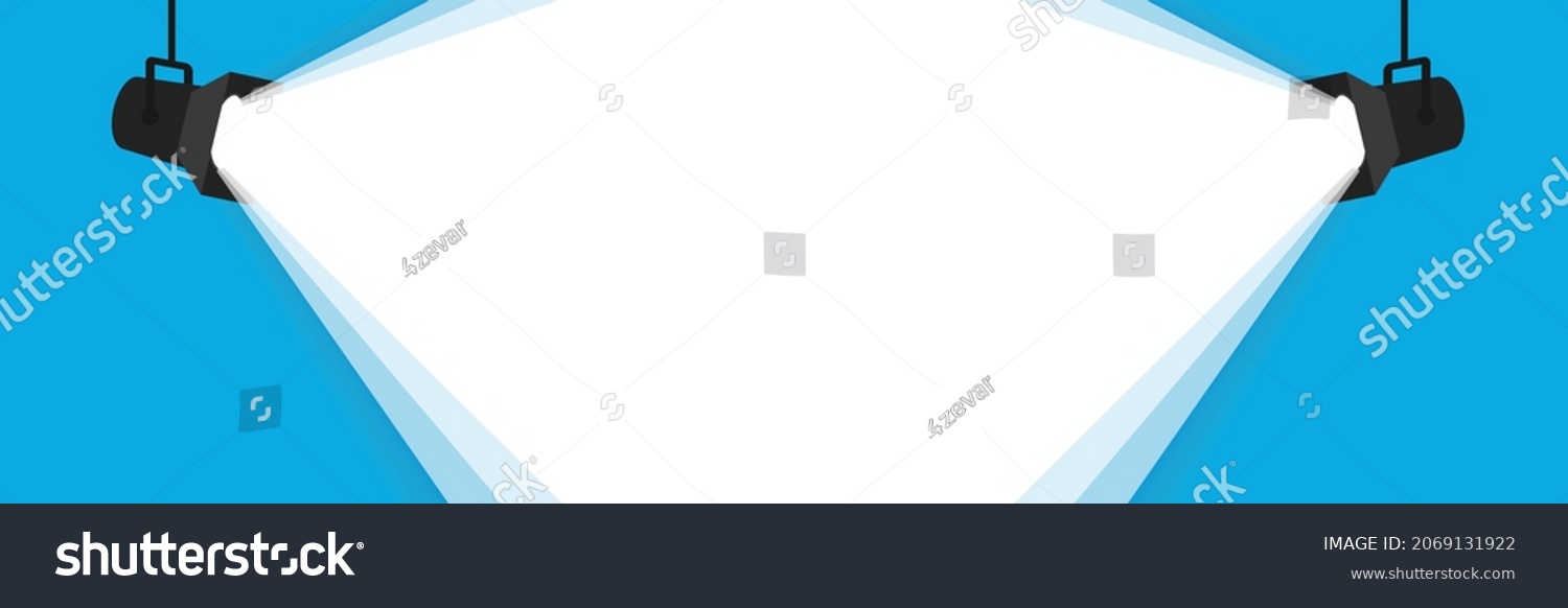 Banner Spotlight Background Vector Illustration Stock Vector (Royalty ...