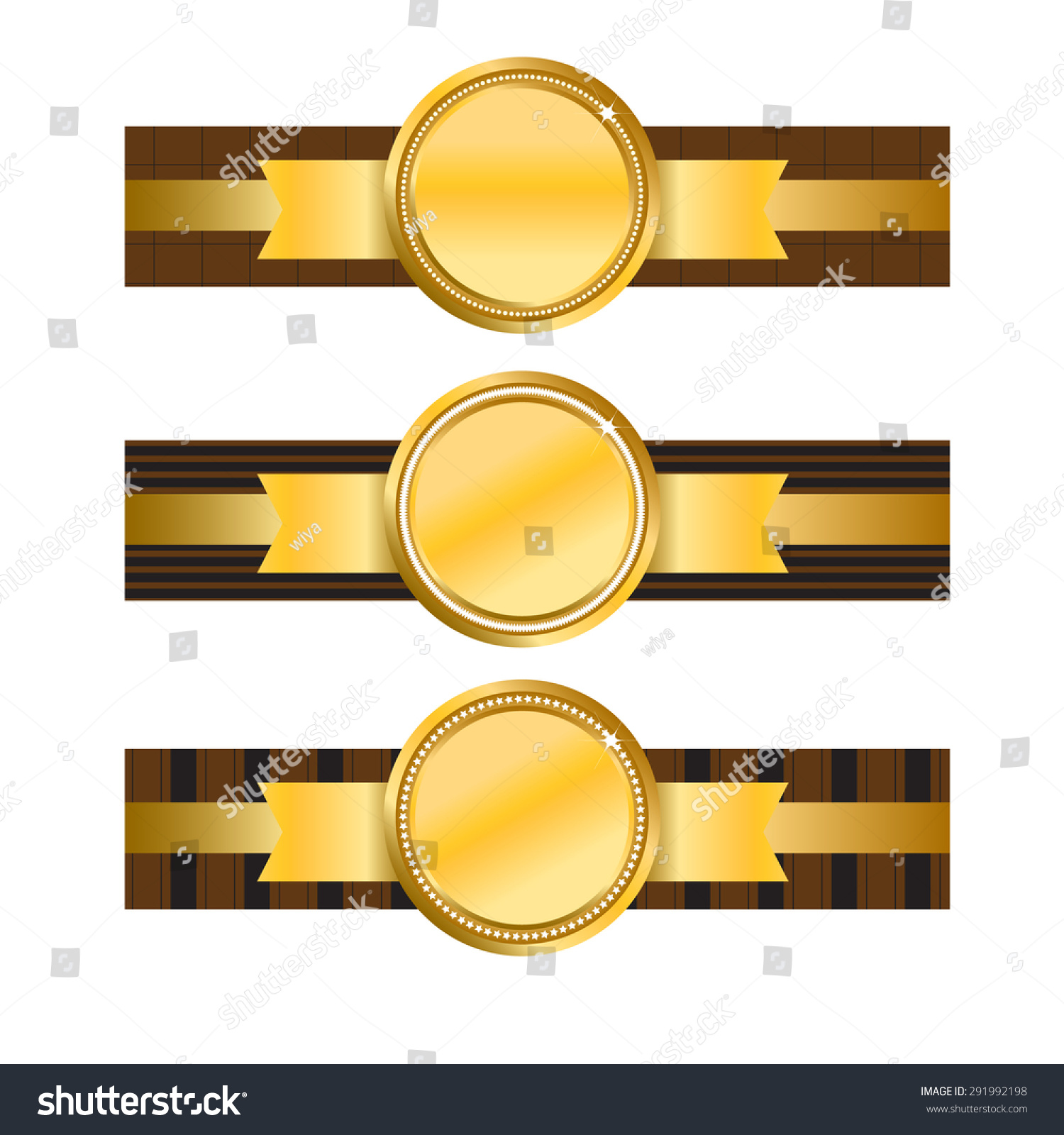 Banner Vector Gold Stock Vector (Royalty Free) 291992198 | Shutterstock