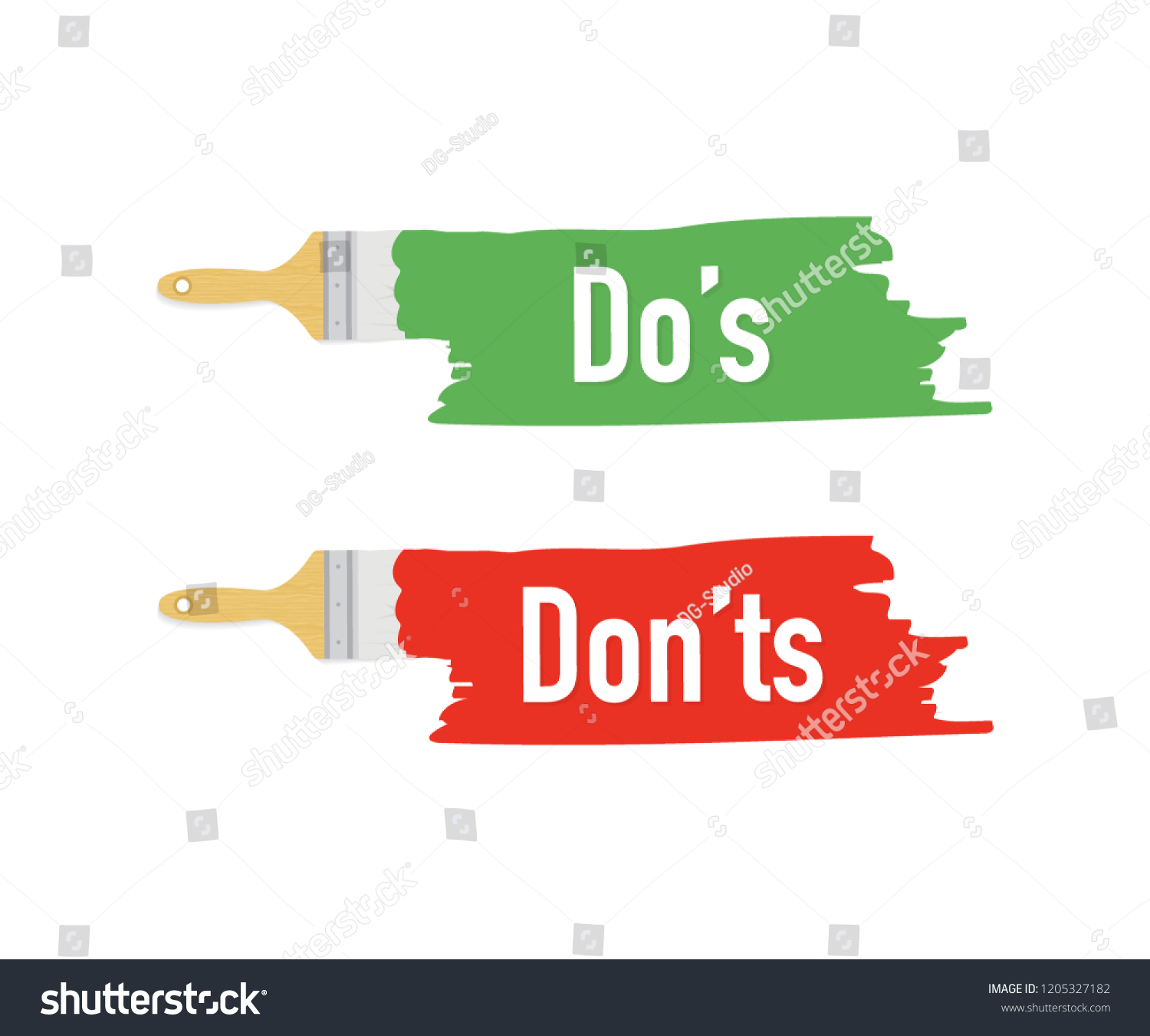 Banner Brushes Paints Dos Donts Vector Stock Vector (Royalty Free ... Banner Brushes Paints Dos Donts Vector Stock Vector (Royalty Free ...